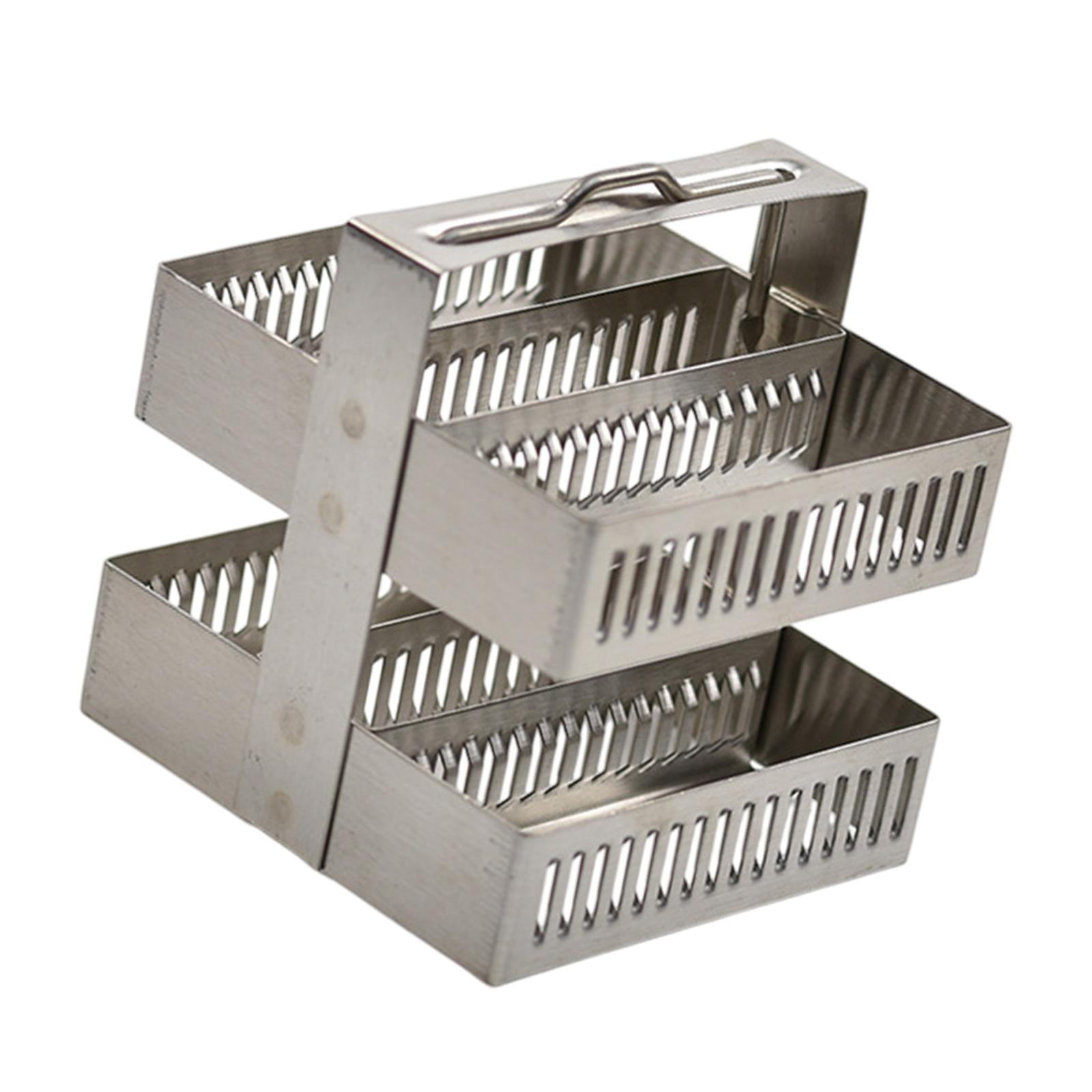 Zxpjkyu Stainless Steel Dyeing Rack Glass Slides Staining Holder for ...