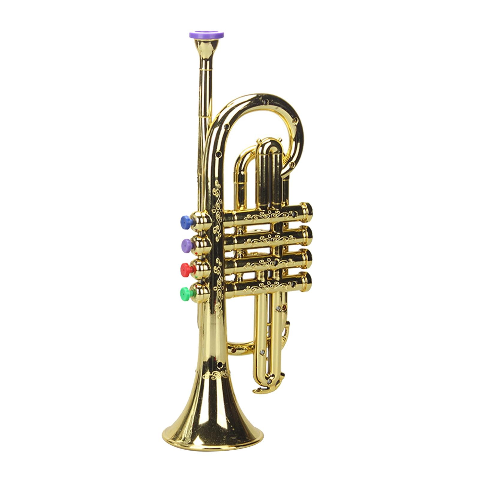 Zxpjkyu Trumpet Props Simulation Play Metallic Musical Instruments for ...