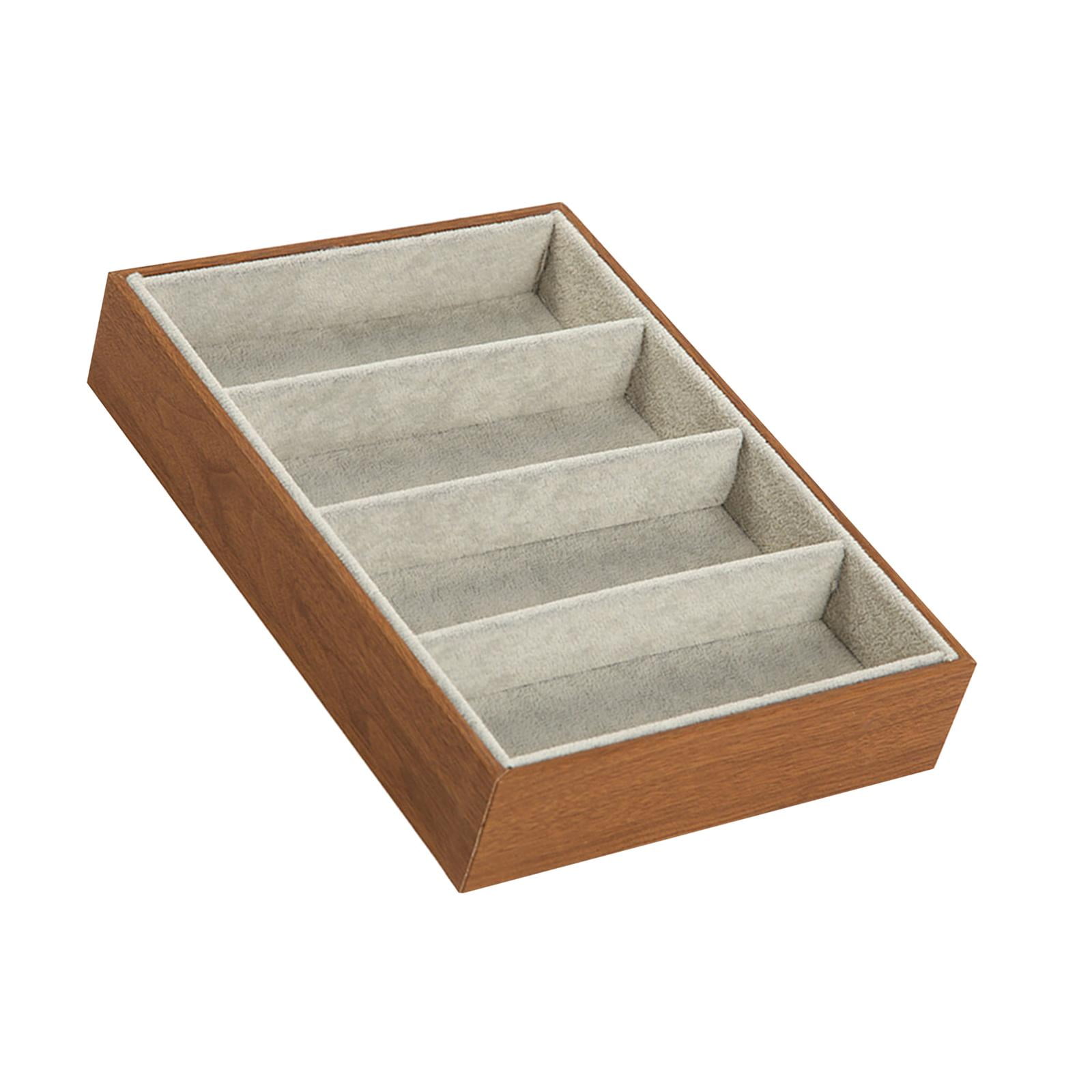 Zxpjkyu Wooden Eye Glasses Holder Container 4 Grid Jewelry Sunglass ...