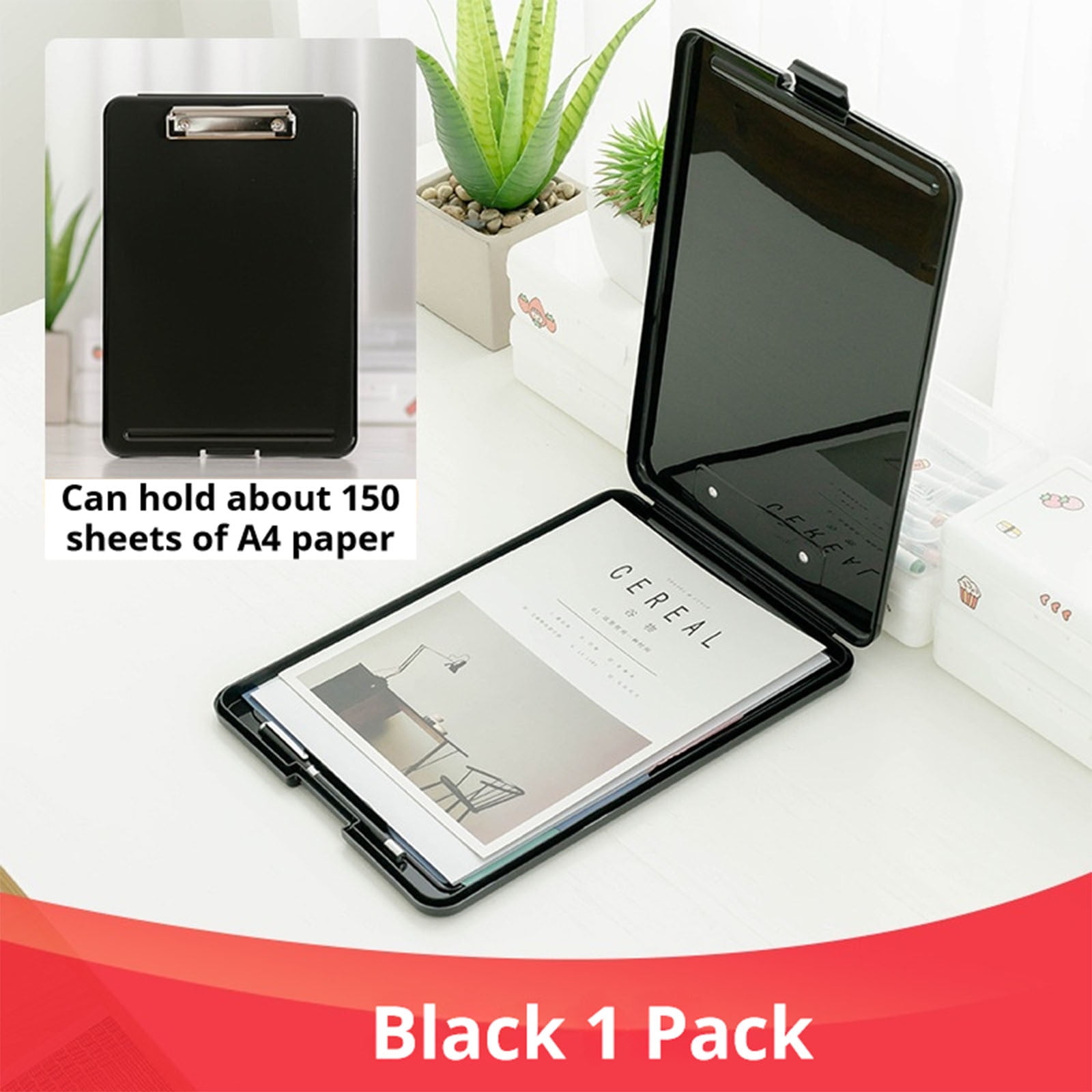 Zxsyw A4 File Storage Box - Multifunctional Transparent Folder ...