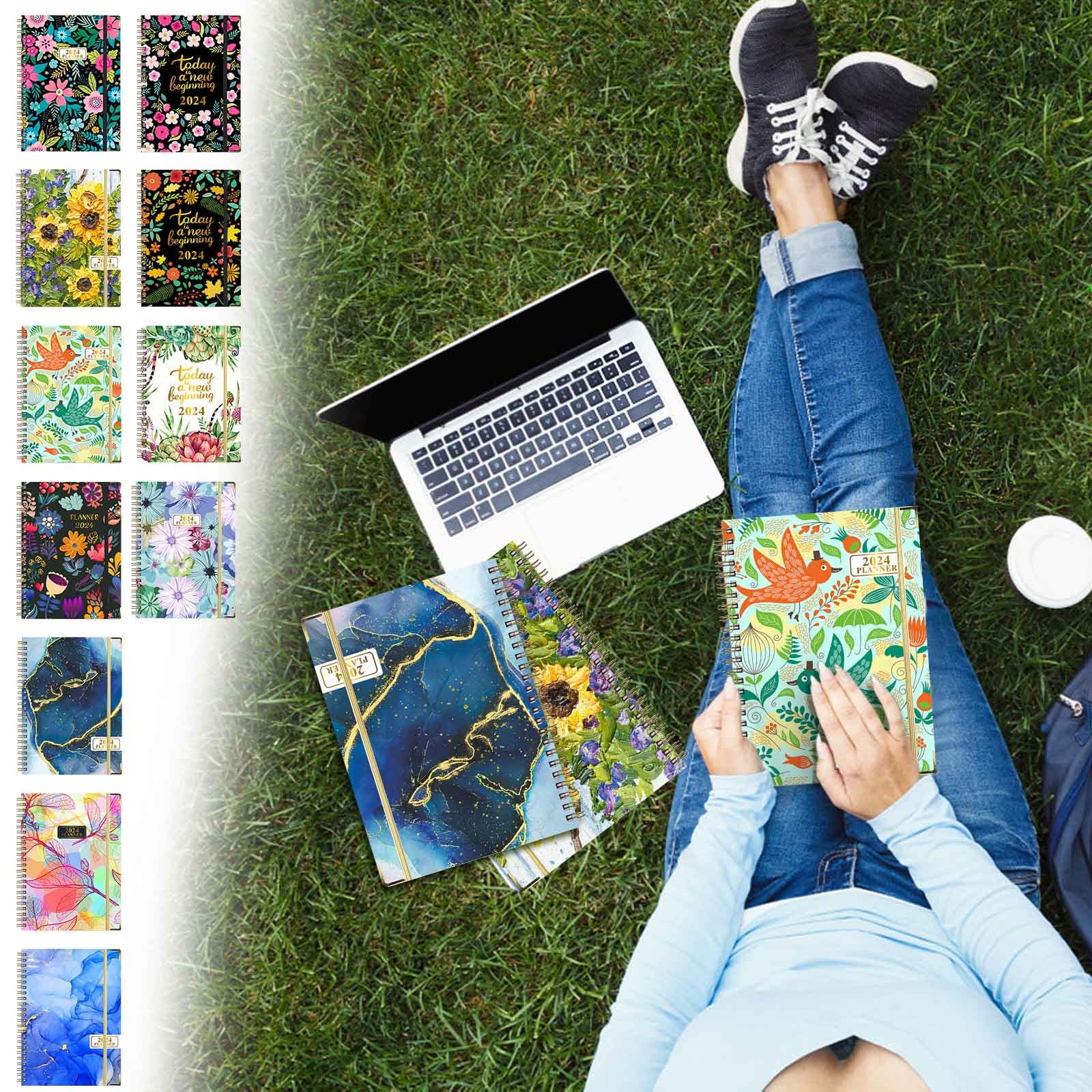 Zxsyw A5 Spiral Notebook, 2024 Weekly Planner, Portable Journal for ...