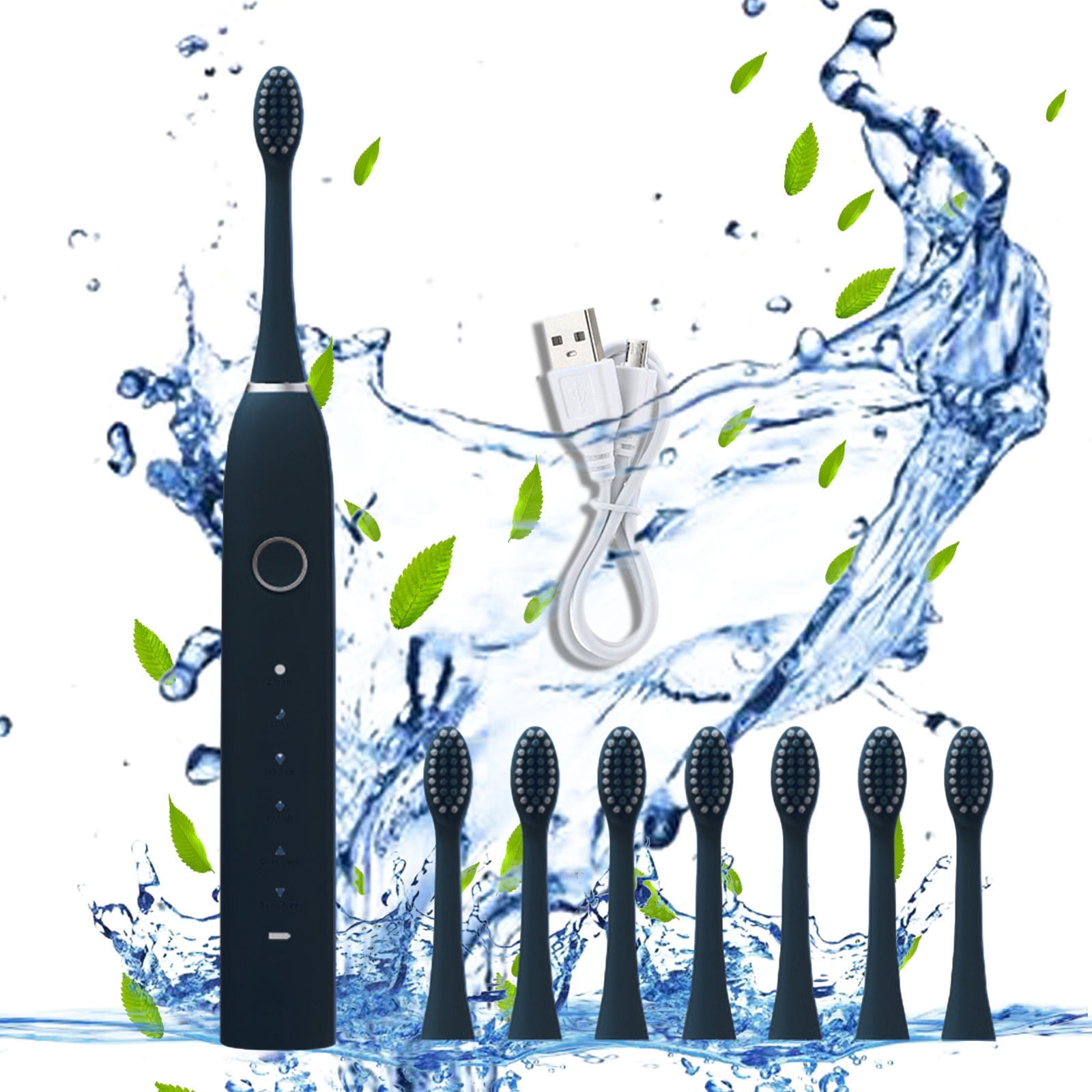 Zxsyw Electric Toothbrush with 8 Brush Heads - IPX7 Waterproof Electric ...
