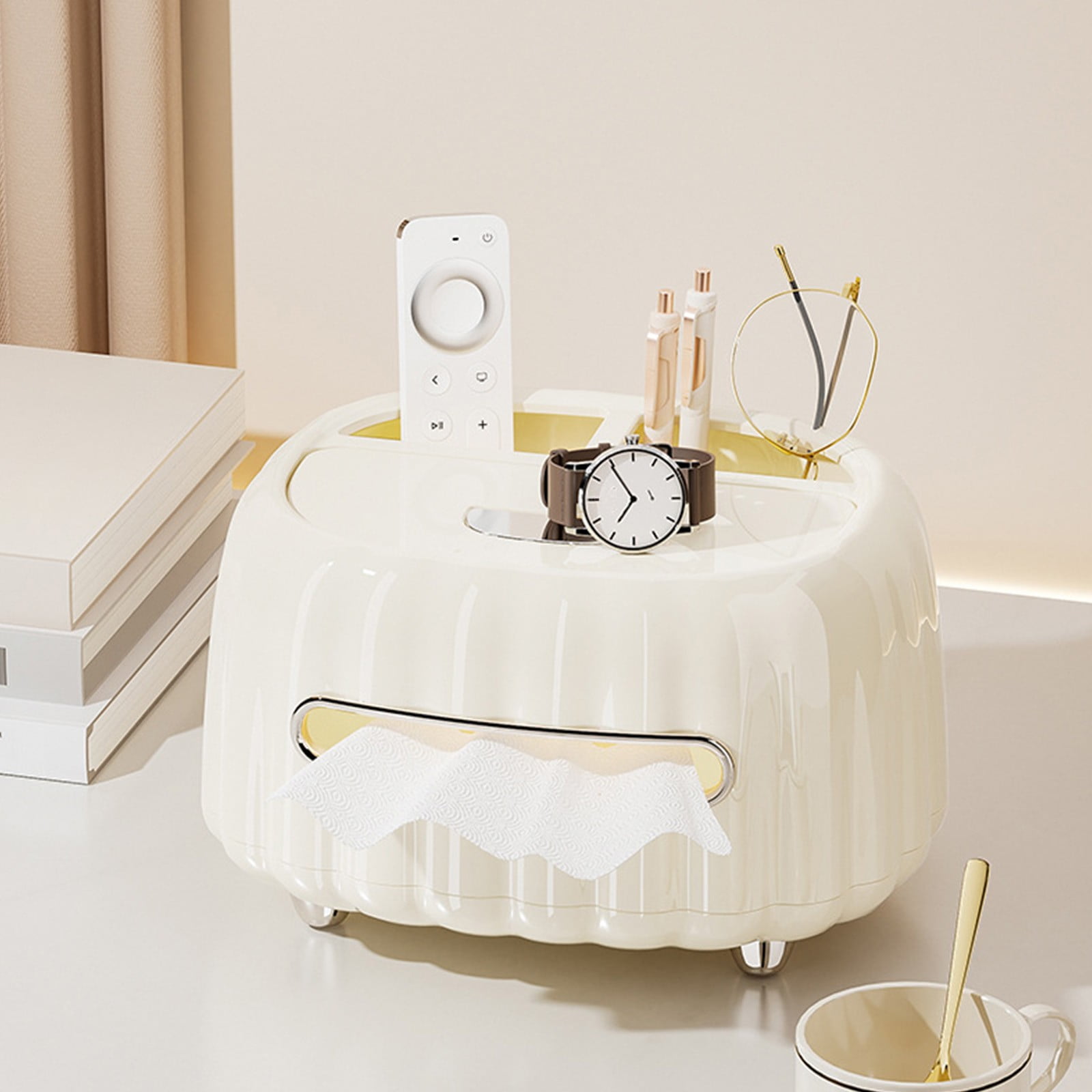 Zxsyw Multi-Function Cream Wind Tissue Box for Living Room - Stylish ...