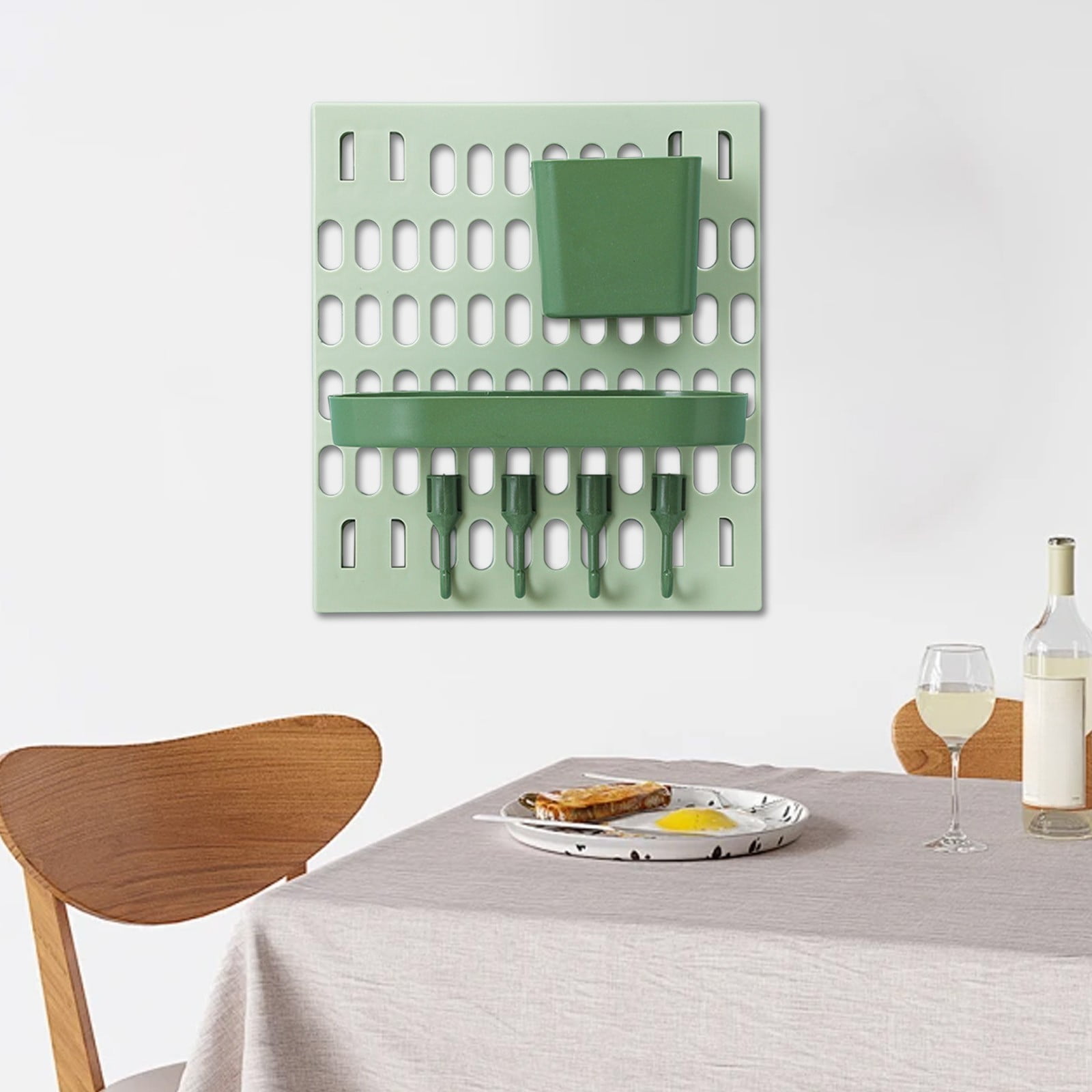 Zxsyw Multipurpose Wall Shelves with Hooks - Durable Clear Plastic ...