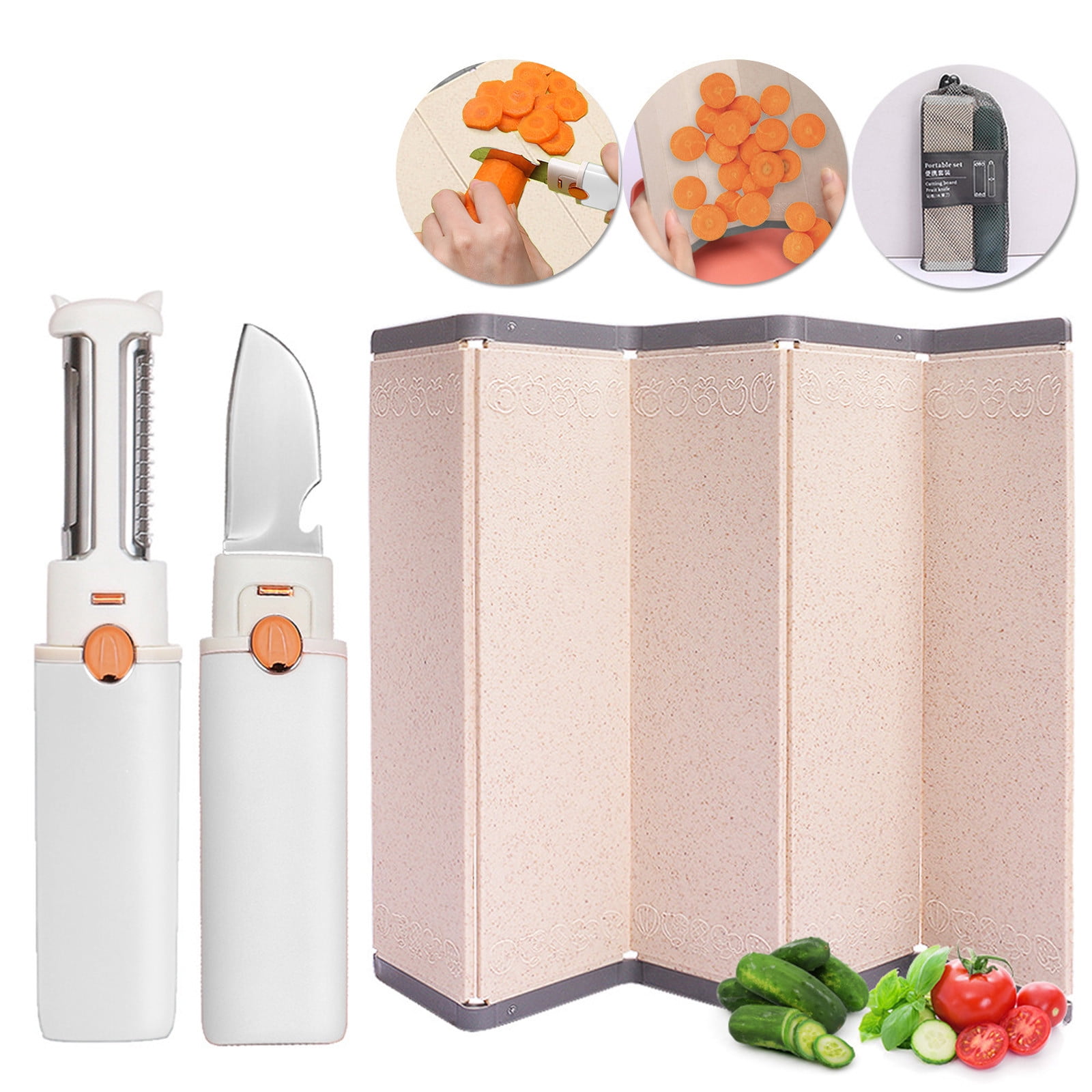 Zxsyw Portable Folding Chopping Board, Camping Cutting Board with Fruit ...