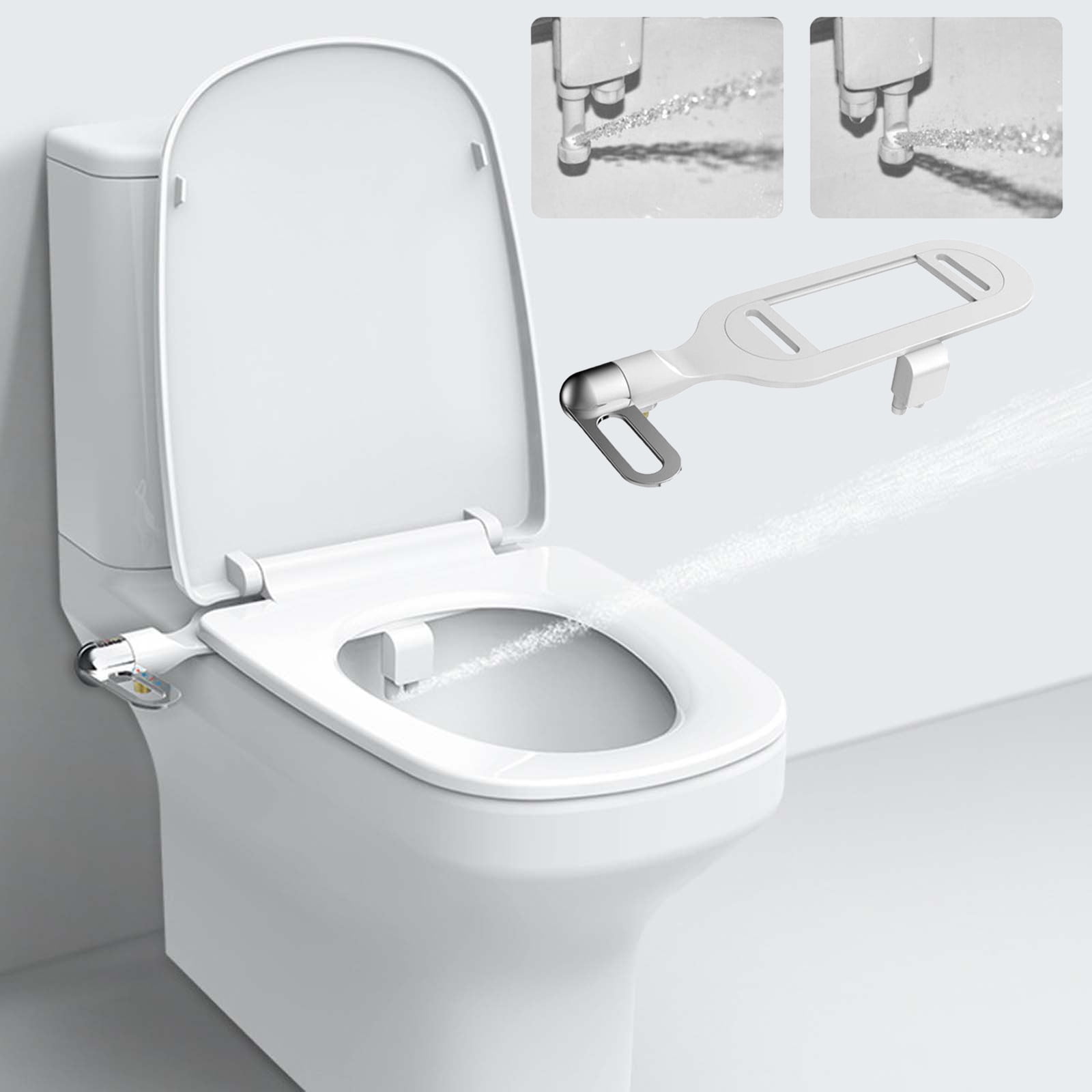 Zxsyw Self-Cleaning Bidet Toilet Attachment - Dual Nozzle Feminine Wash ...