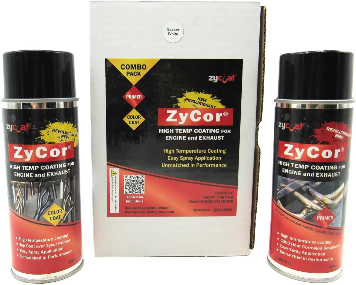 ZyCoat ZyCor 38012 DIY High Temperature Aerosol Coating - Gasser White ...