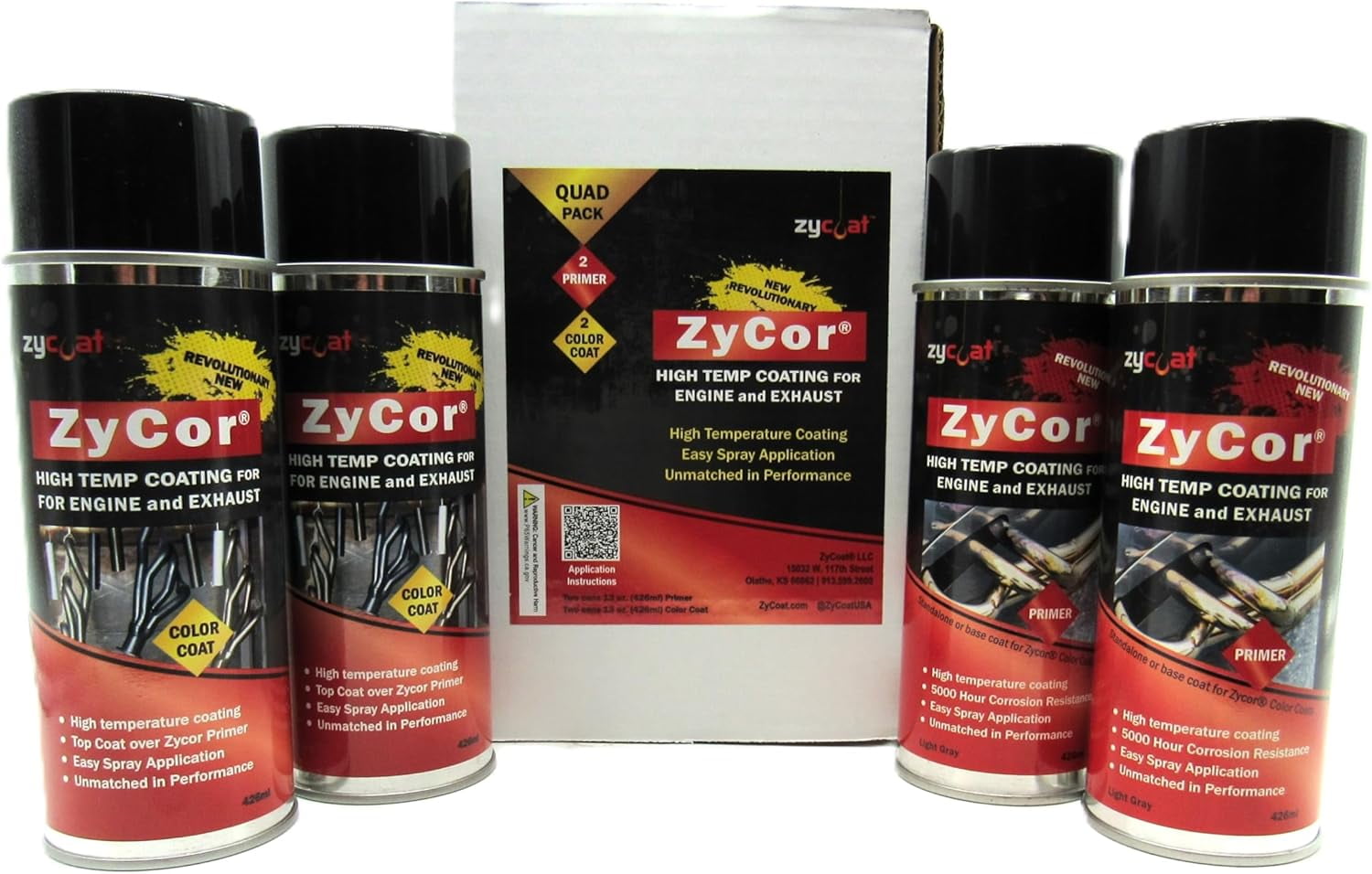 ZyCoat ZyCor 48014 DIY High Temperature Aerosol Coating - Gasser White ...