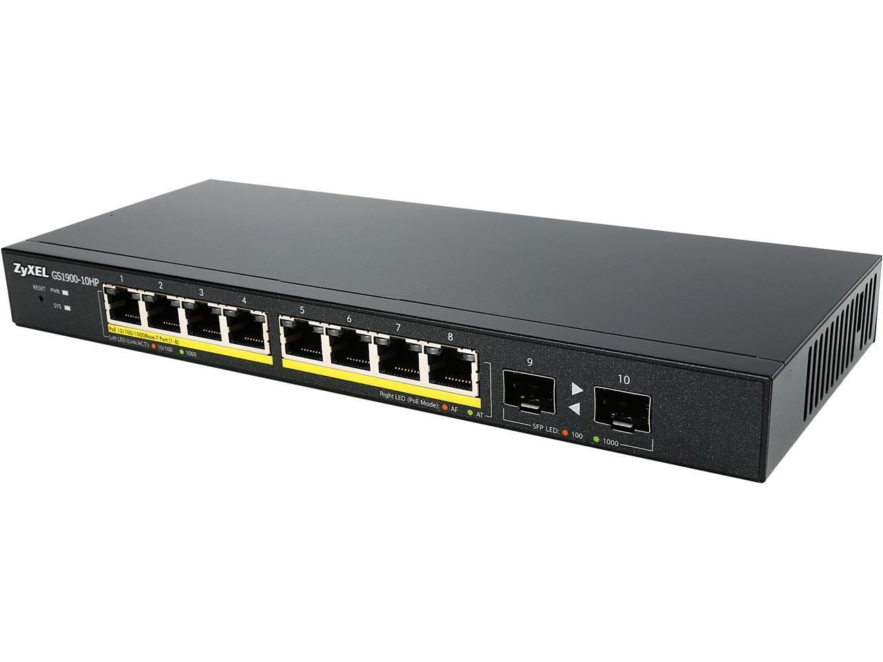ZyXEL 8-Port Gigabit Ethernet Smart Managed PoE Switch with GbE Uplink ...