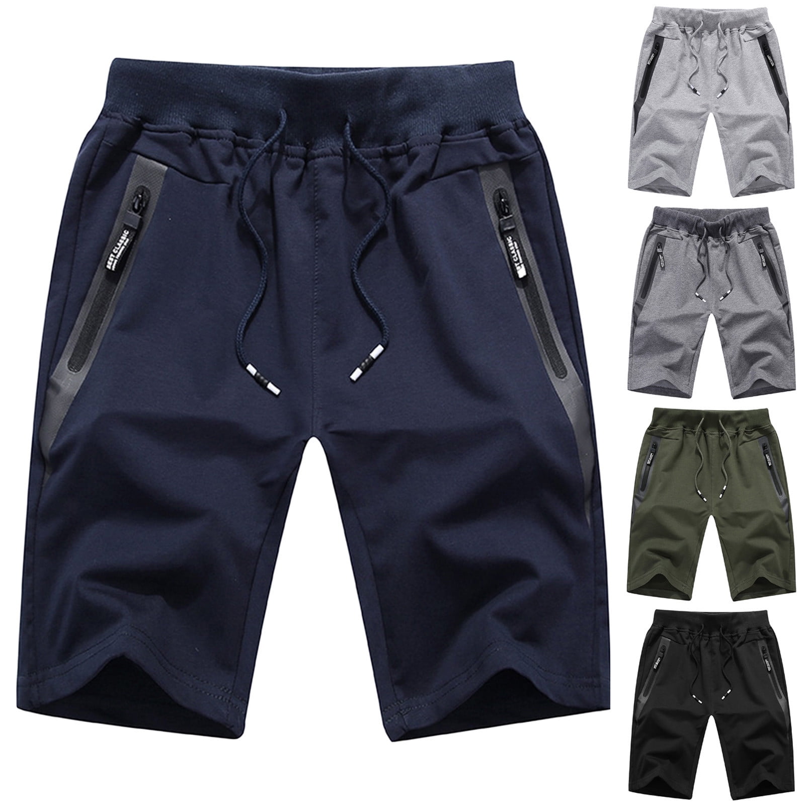 ZyeKqe Mens Cargo Shorts Drawstring High Waisted Hiking Shorts Pull on ...