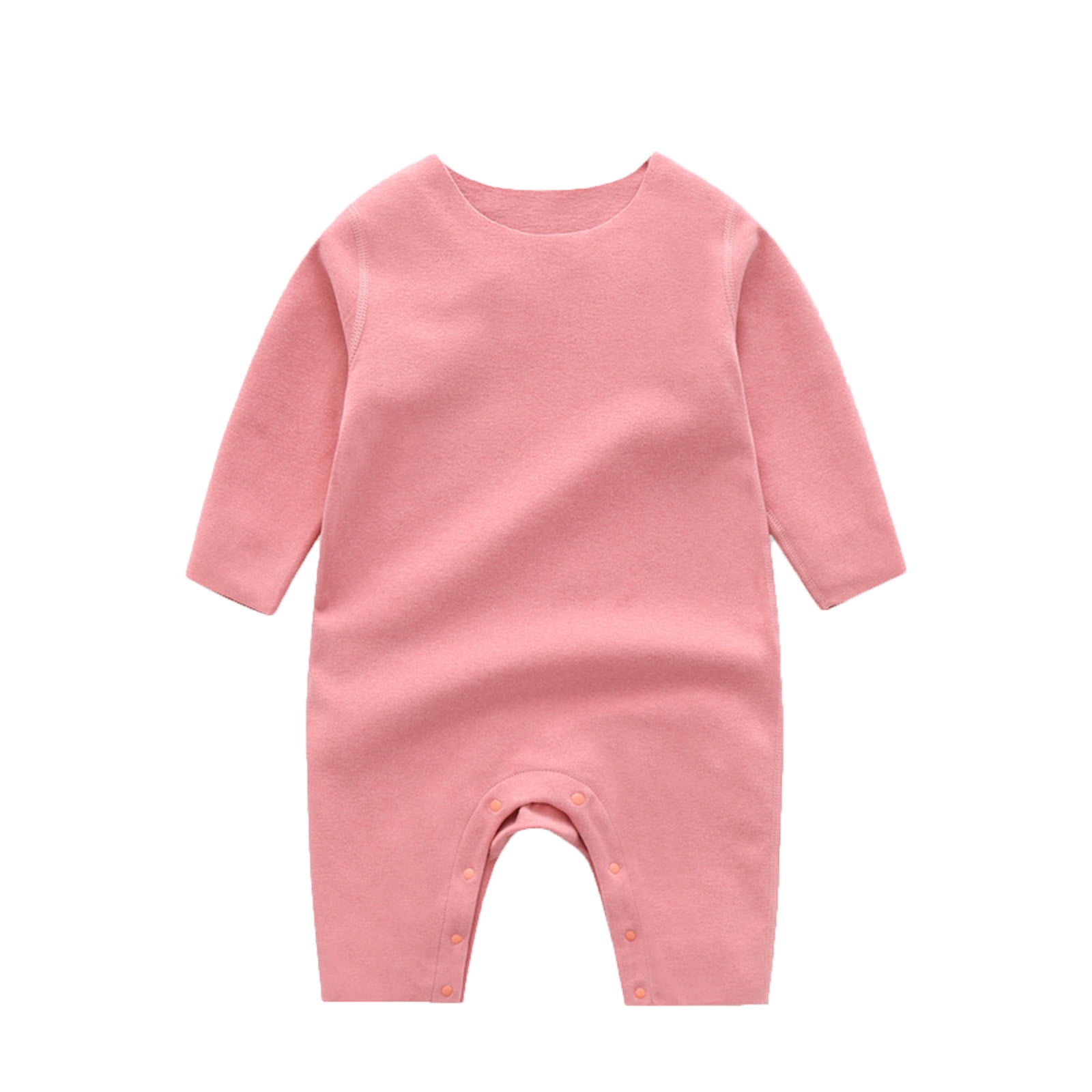 ZyeKqe Newborn Baby Boy Girl Romper Infant Unisex Button Solid Bodysuit 1 Piece Jumpsuit Outfits ...