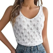 UVN Long Summer Tank Tops for Women, V Neck Sleeveless T Shirts, Loose ...