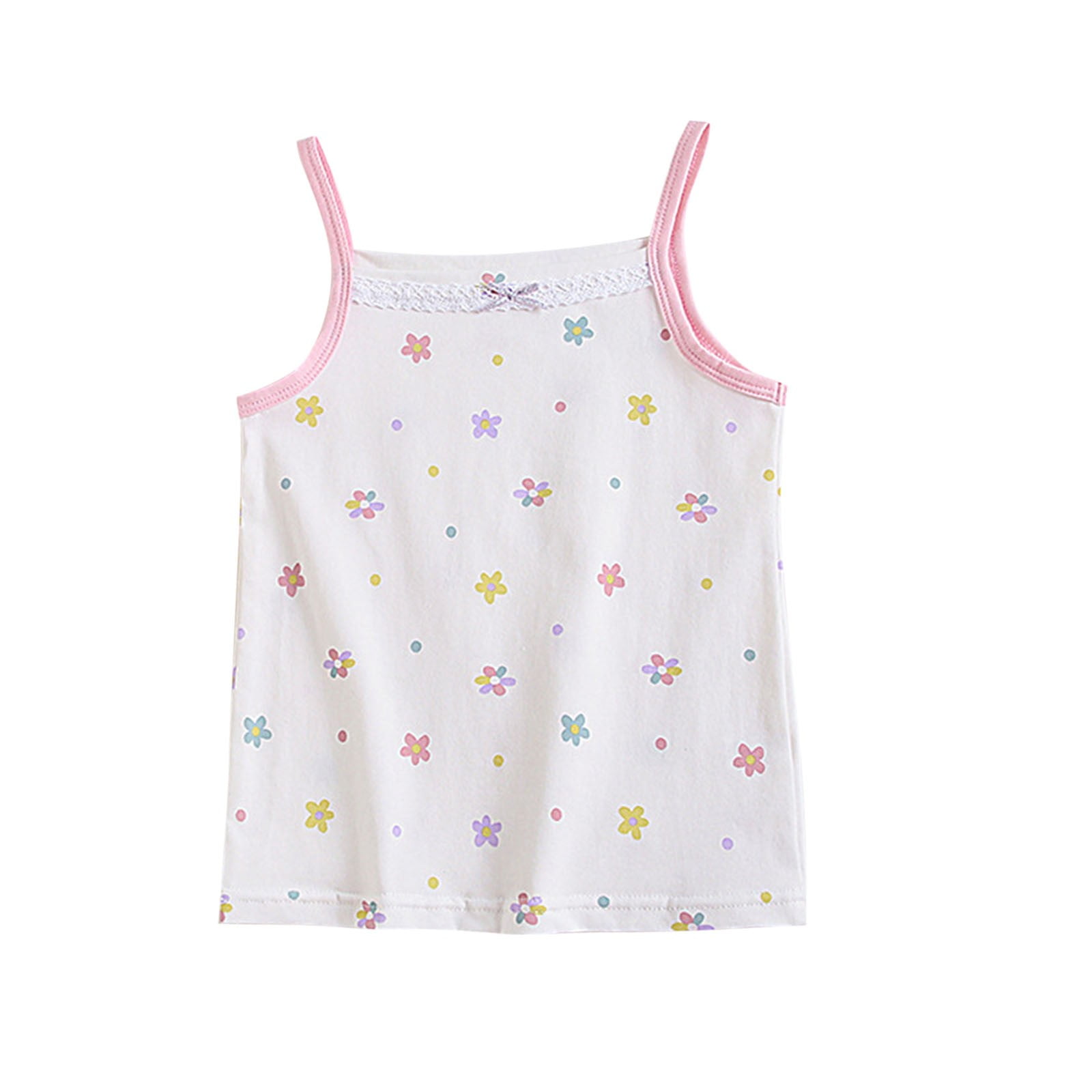 ZyeKqe Toddler Girls Cotton Camisole Top Newborn Spaghetti Strap Tank ...