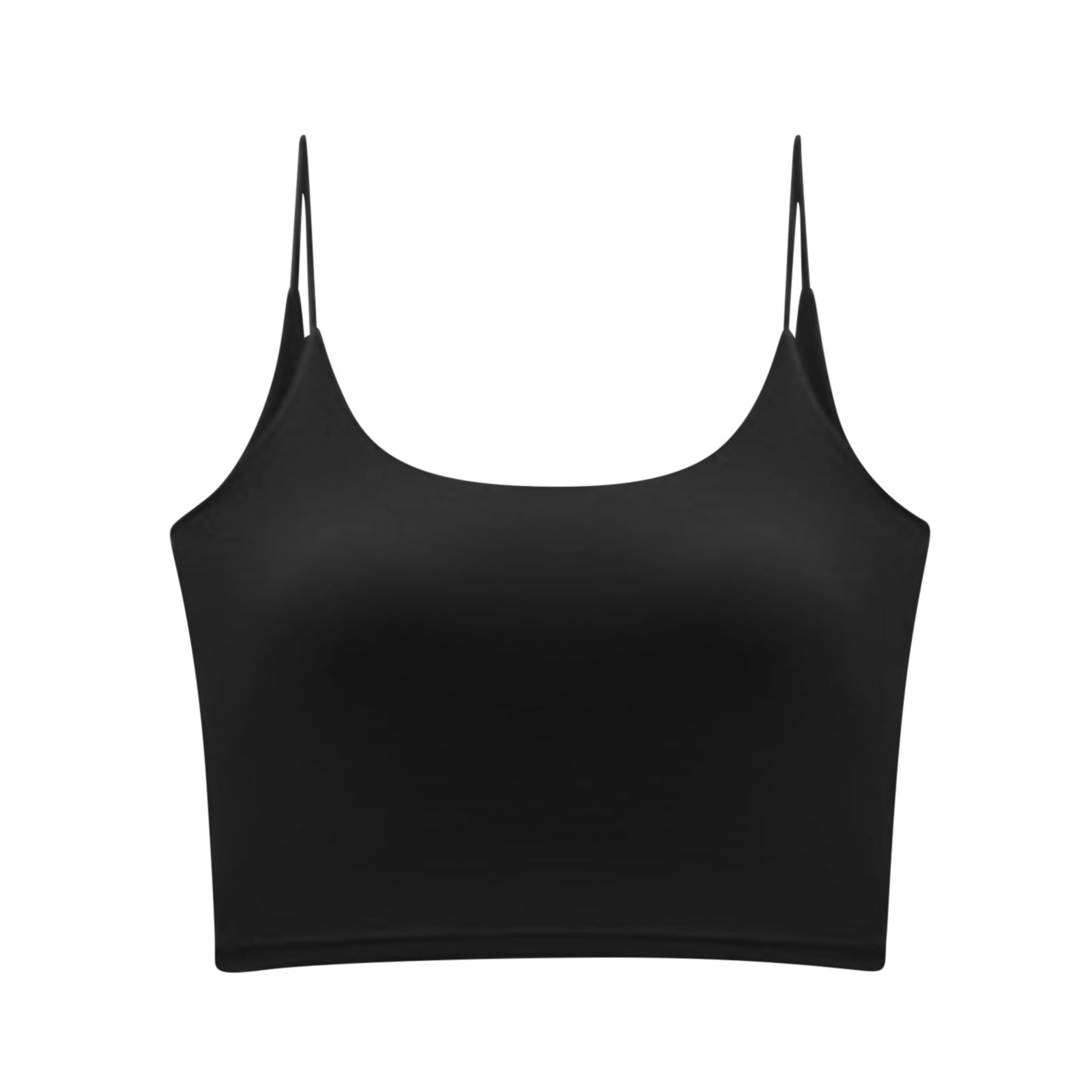 ZyeKqe Women's Longline Sports Bra Spaghetti Strap Crop Top Padded Yoga ...