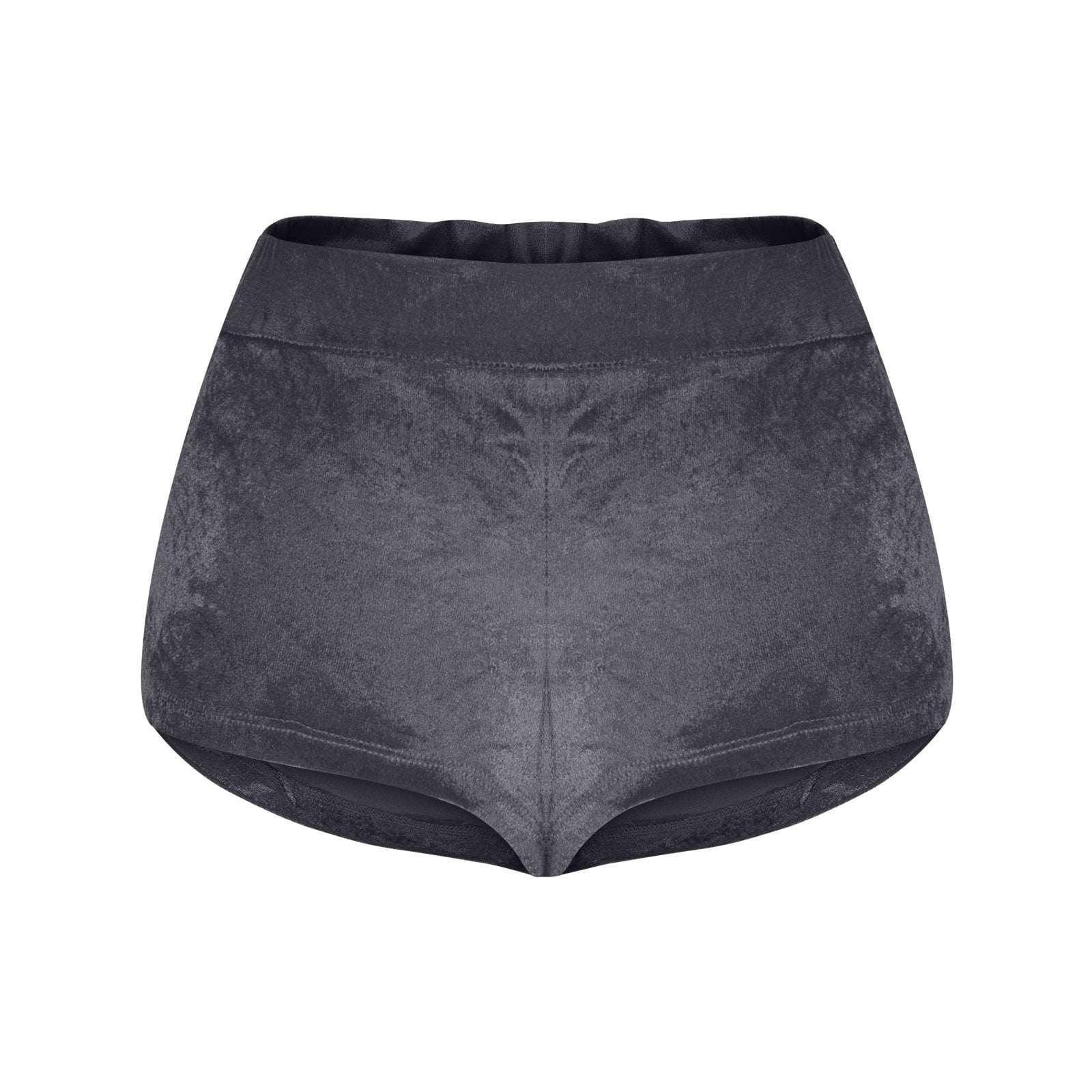 ZyeKqe Women's Velour Shorts Mid Rise Yoga Running Short Butt Lifting ...