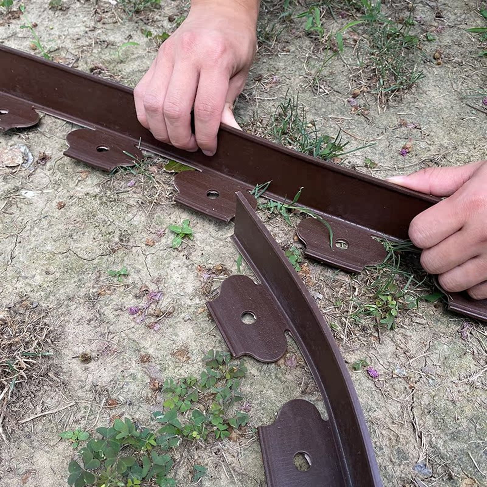 Zyhtgyee Landscape Edging Border with Spikes Simple Installation No Dig Weather Resistant ...