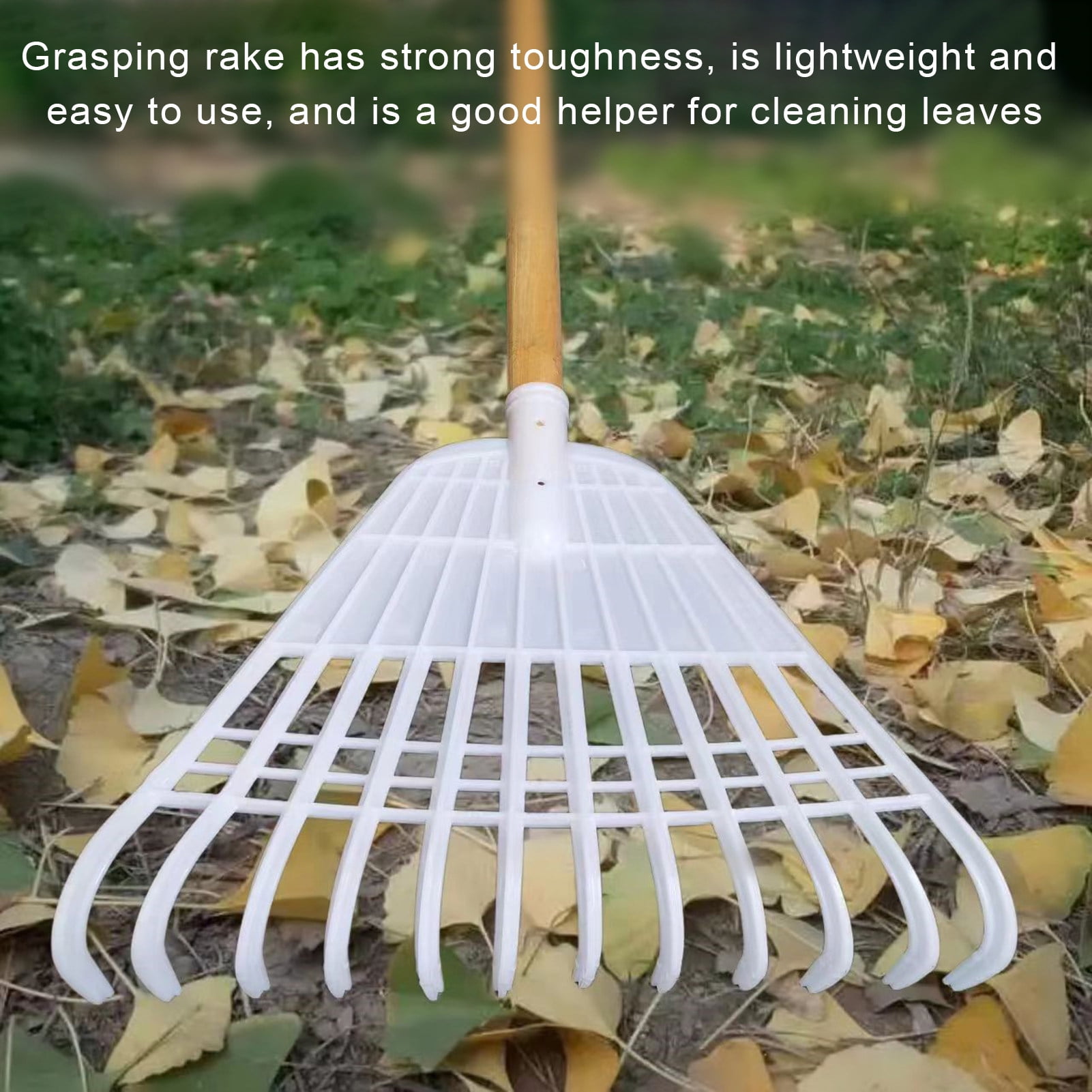 Zyhtgyee Leaf Rake for Gardening Leaf Rake Tempered Plastic Rake Head ...