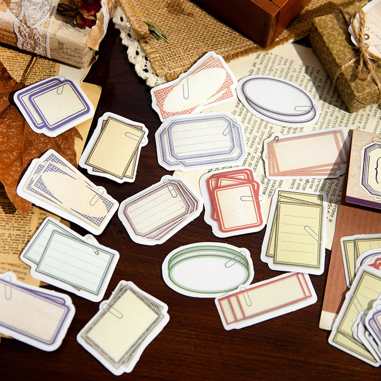 Zyhtgyee Sticky Tags Pocket Stickers Set 45Pcs Clear Print Easy to ...