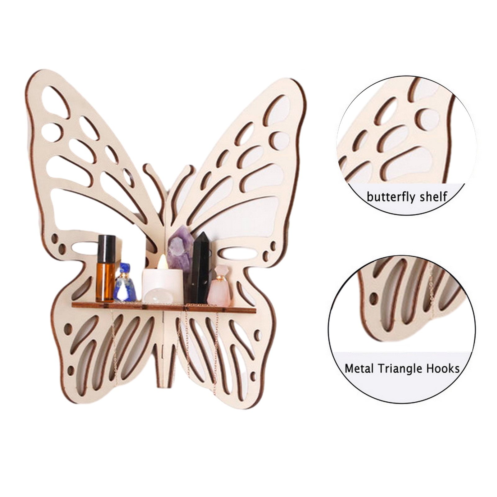 Zyhtgyee Wooden Corner Shelf Bohemian Design Multi purpose Decorative ...