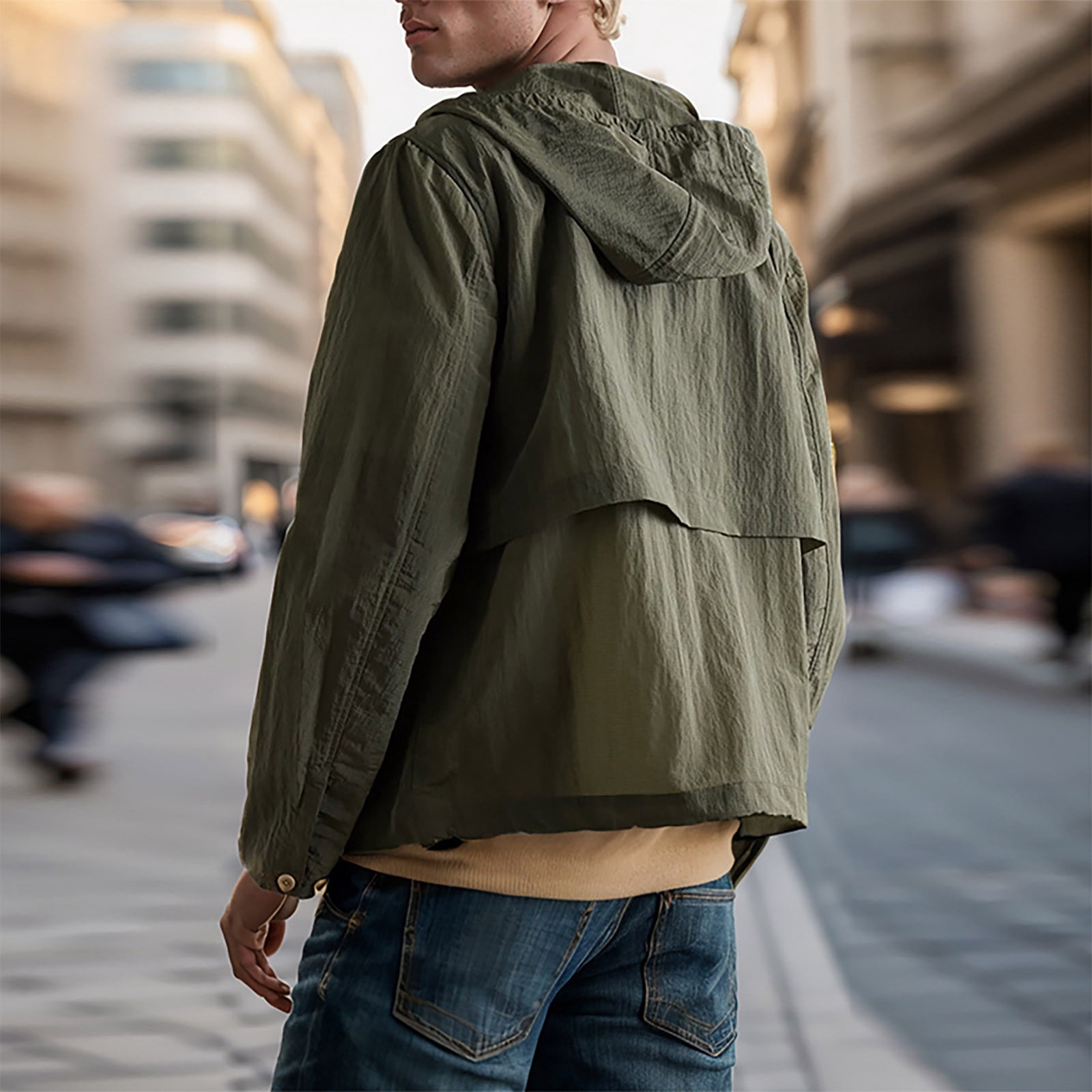 Zylanna Men's Warm Jackets, Fall Winter Windbeeaker Outdoor Hooded ...
