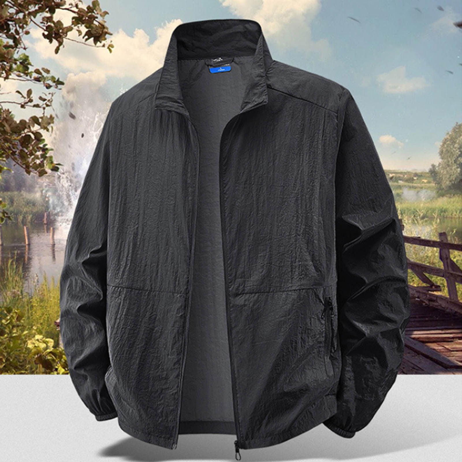 Zylanna Men's Waterproof Windbreaker Bomber, Outdoor Sport Lightweight ...
