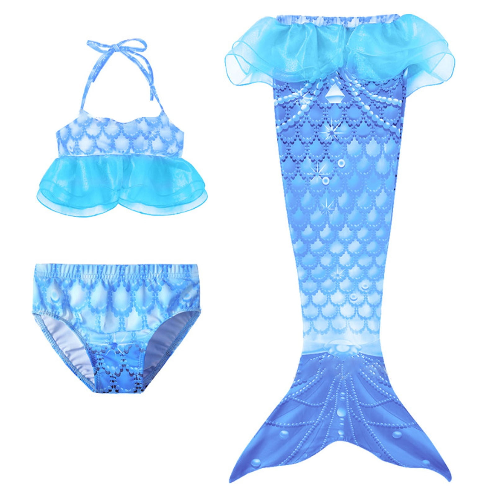 Zylarhe Girls Swimsuit, 3 Piece Girls Swimsuit Set with Bikini Top and ...