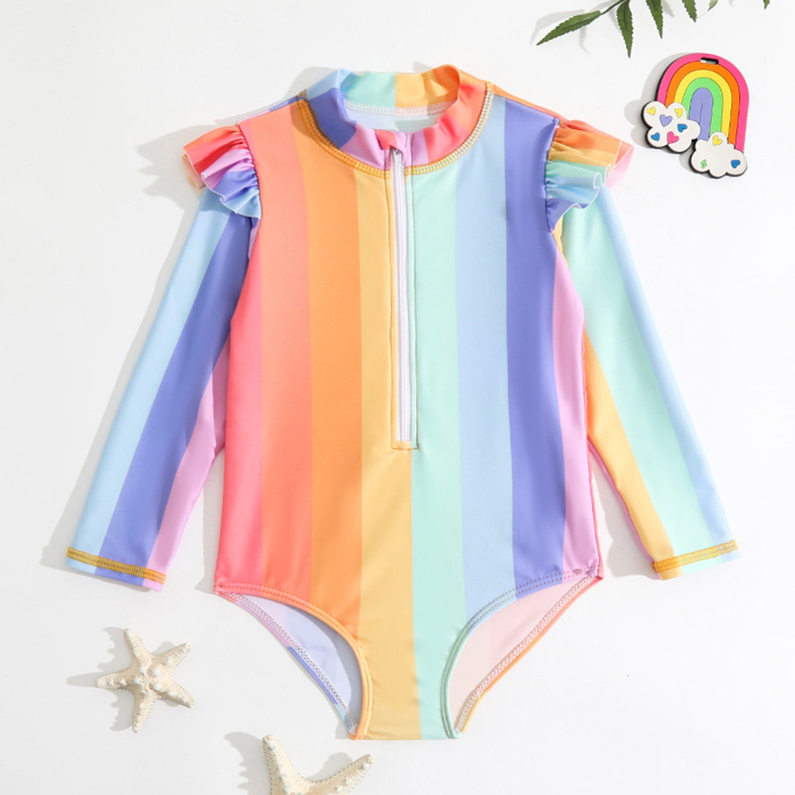 Zylarhe Girls Swimsuit, Girls Swimwear Swimsuit for Baby Girls with ...