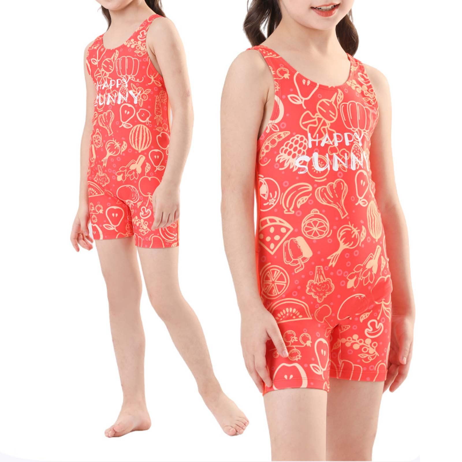 Zylarhe Girls Swimsuit, Girls Swimwear for Kids - Boyleg Style Training ...