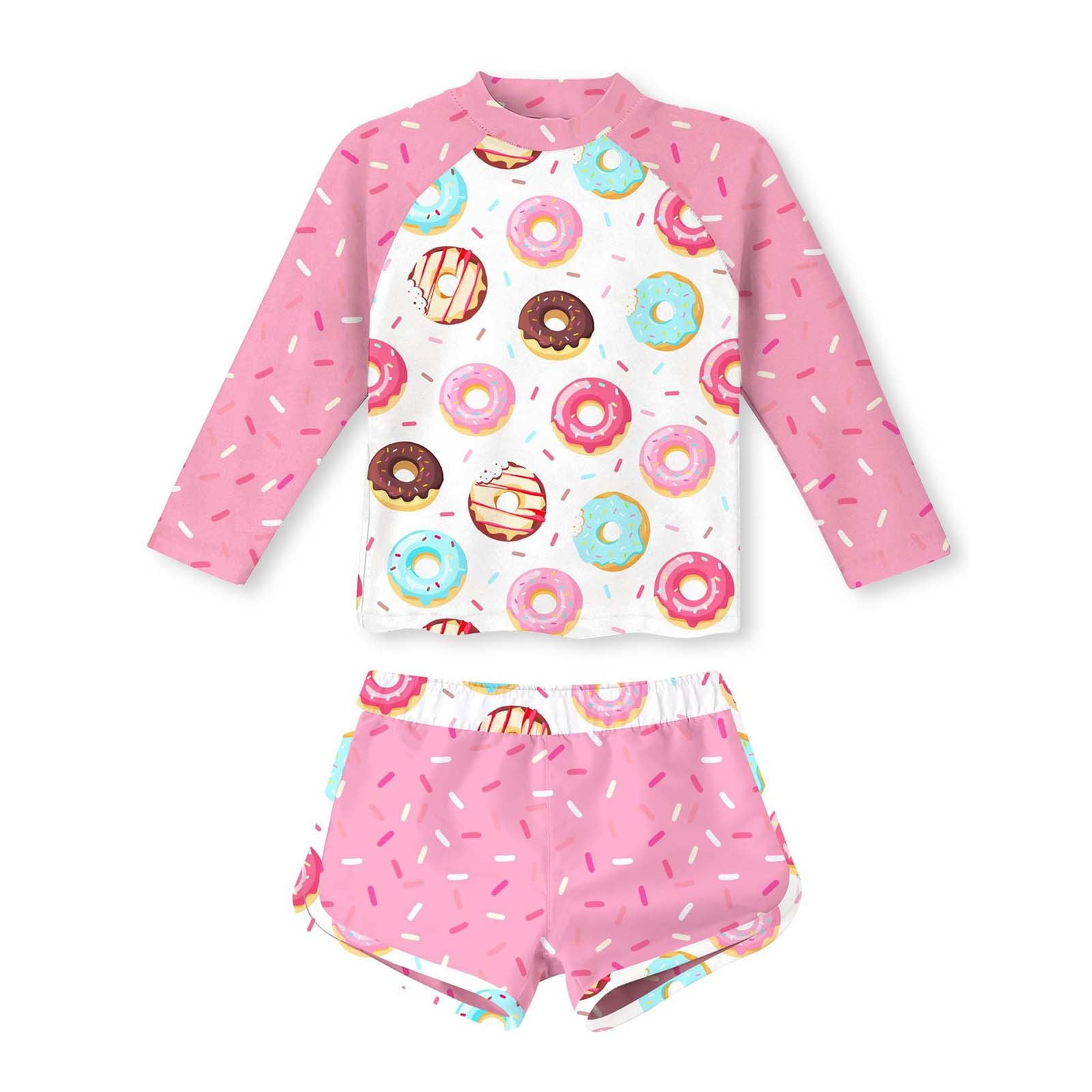 Zylarhe Girls Swimsuit, Stylish Girls Two Piece Swimsuit Set Cute Split ...