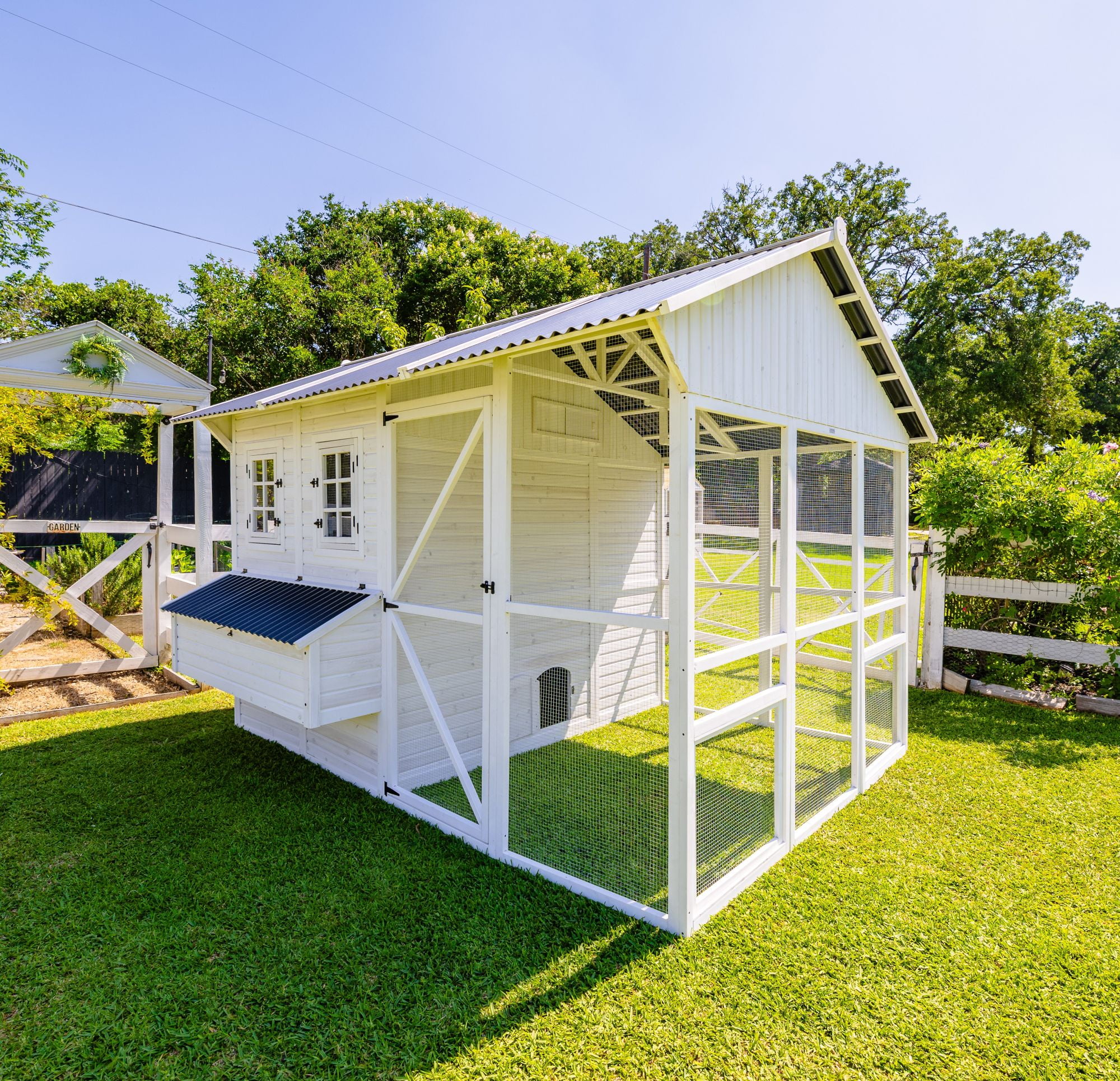 Zylina Modern Chicken Coop Barn - Spacious, Ventilated Design with 2 ...