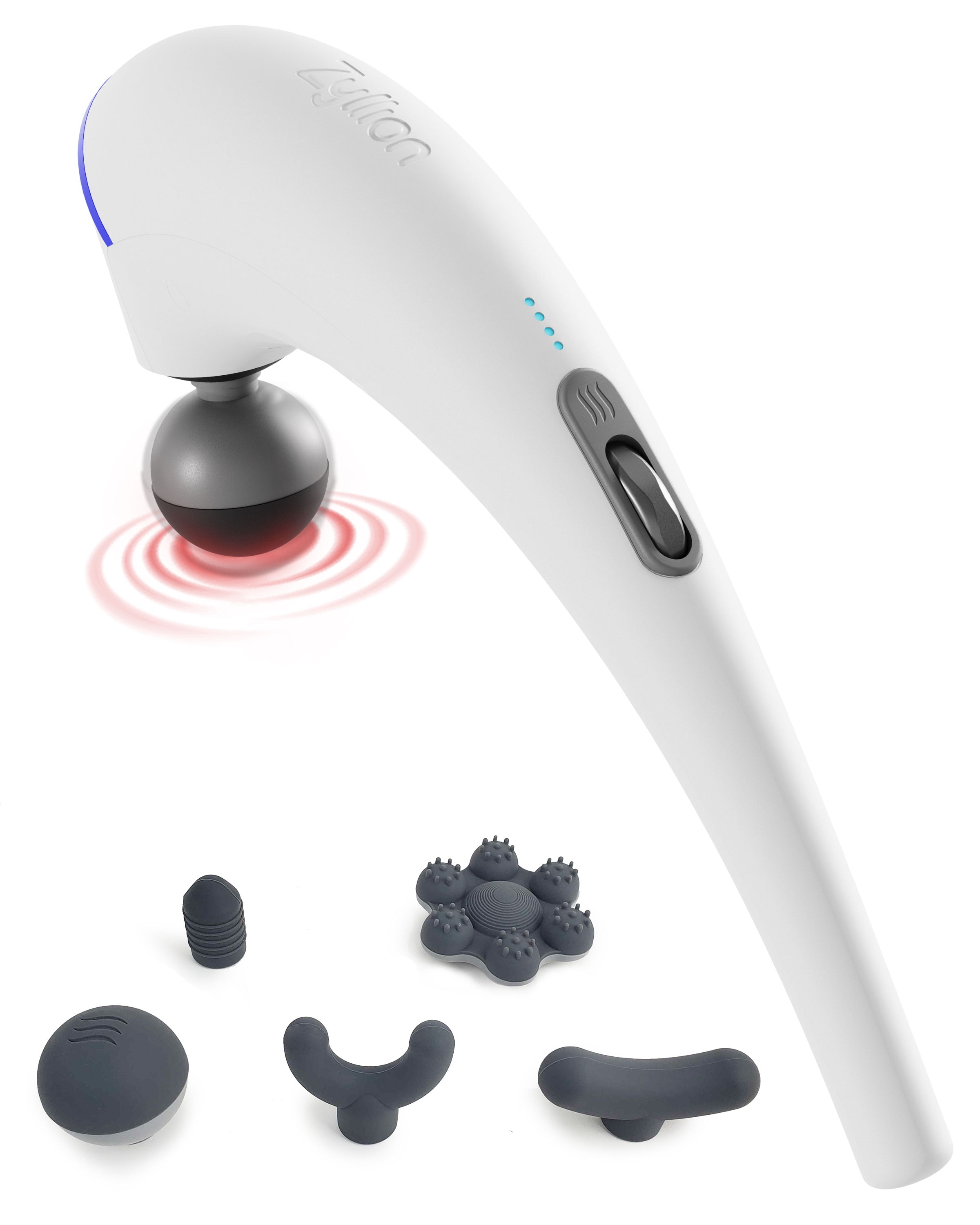 Zyllion Handheld Back and Neck Massager - Cordless Rechargeable ...