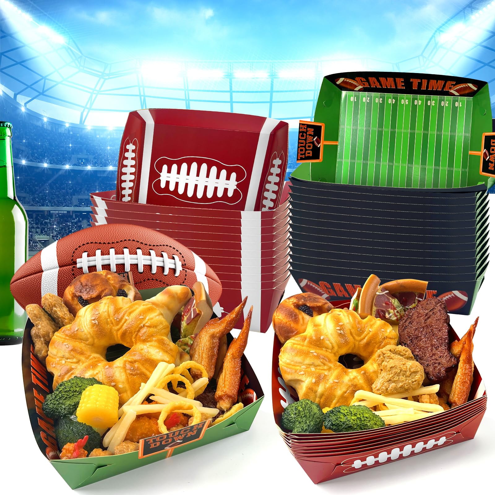 ZyloQwest Football party decorations Set,large football AFN1food trays ...
