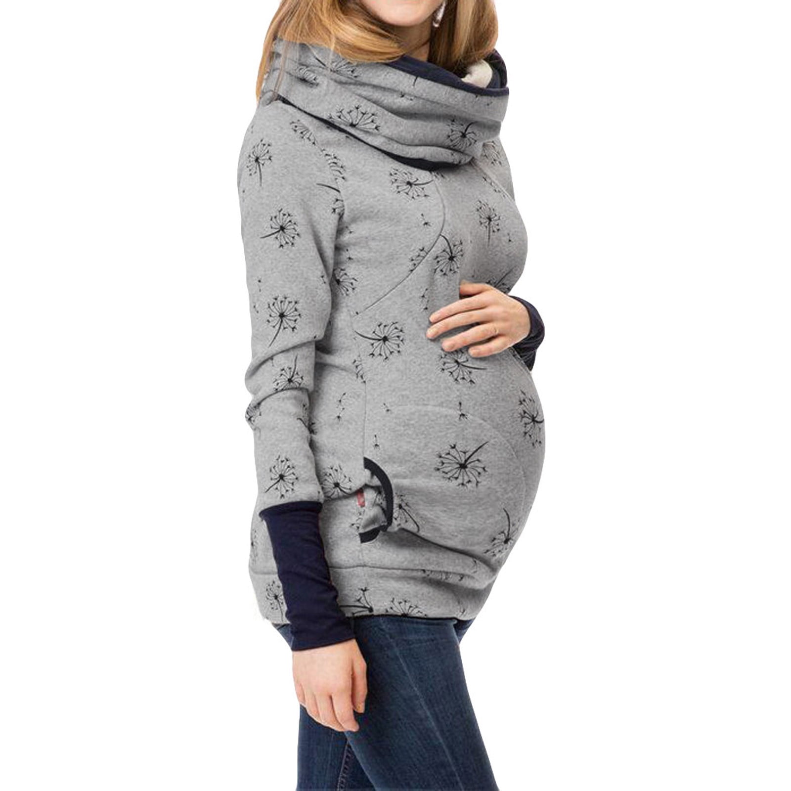 Zyloft Comfy Maternity Tops Nursing Tops Funny Pregnancy Hoodie - Plus ...