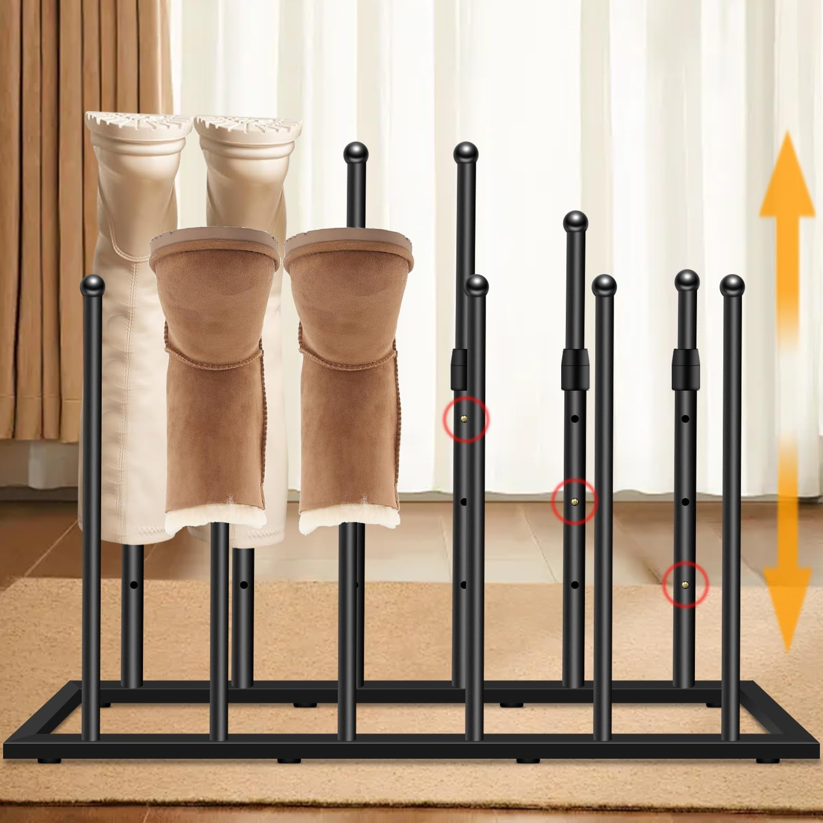 Zylorix Boot Rack Organizer Tall Boots, 23.6'' Height Boot Storage ...