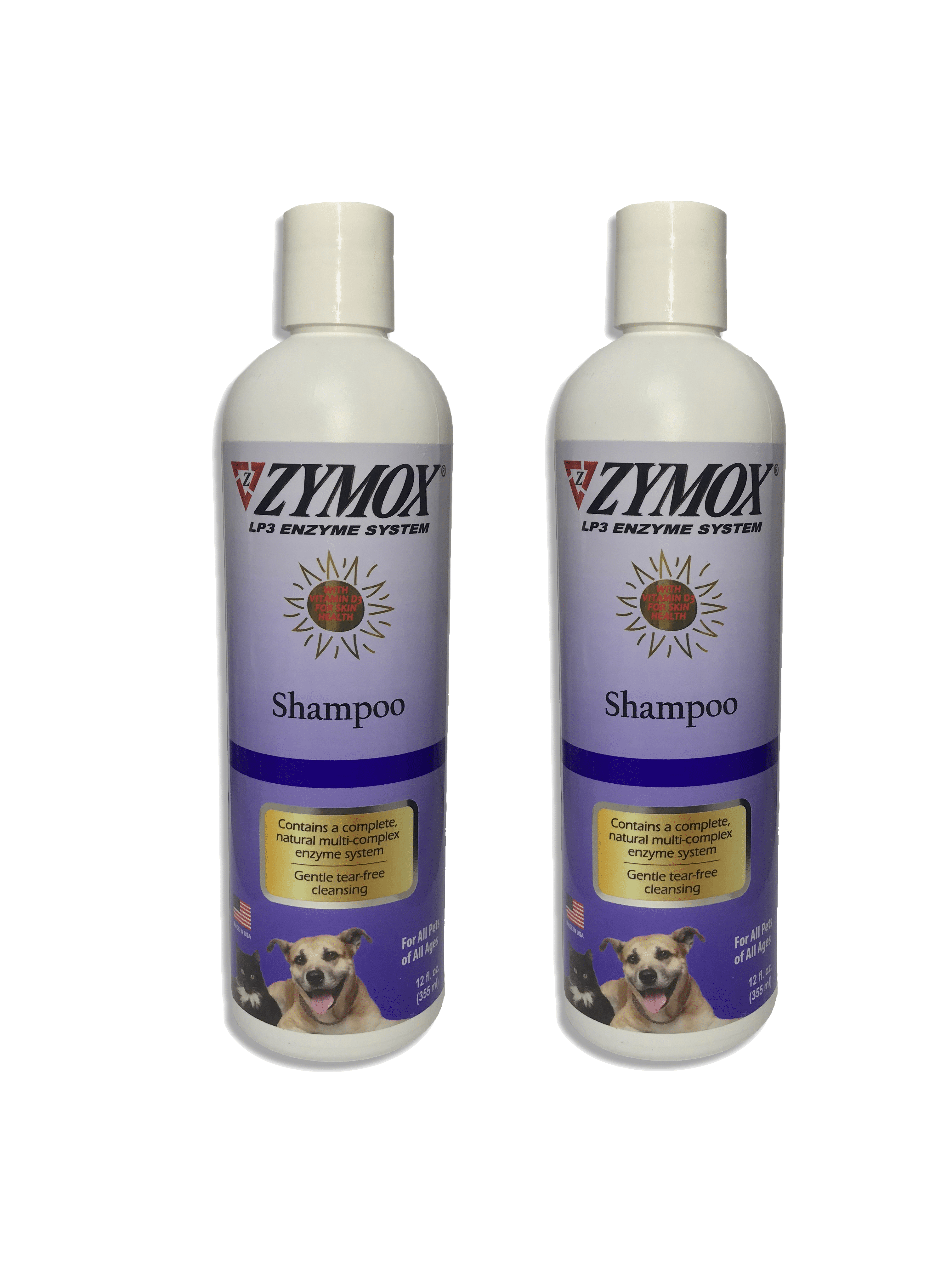 Zymox Enzymatic Shampoo for Itchy Inflamed Skin 12 oz. Size:Pack of 2 ...