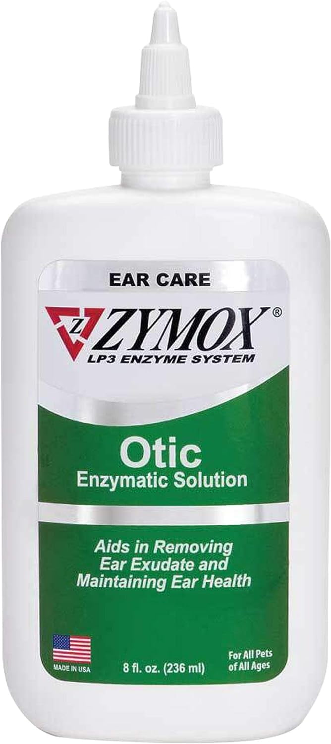 Zymox Otic Enzymatic Pet Ear Treatment for Dogs and Cats, 8-Ounce ...
