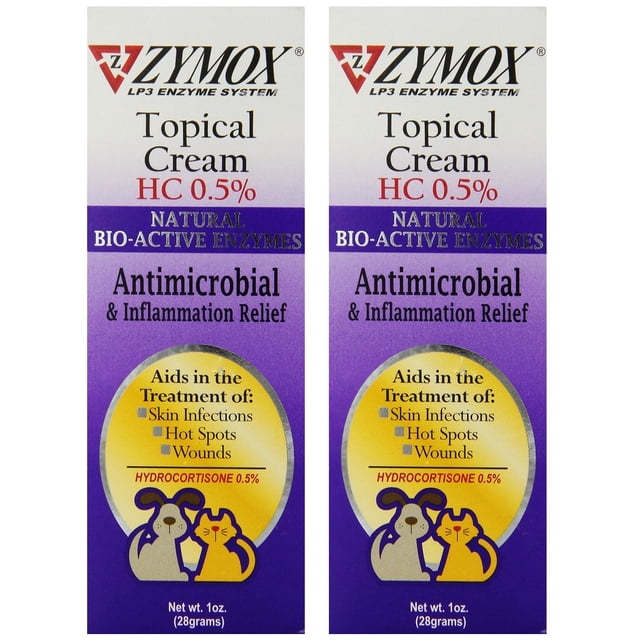 Zymox Topical CREAM Infection and Wound Care 1 oz. Size:Pack of 2 ...