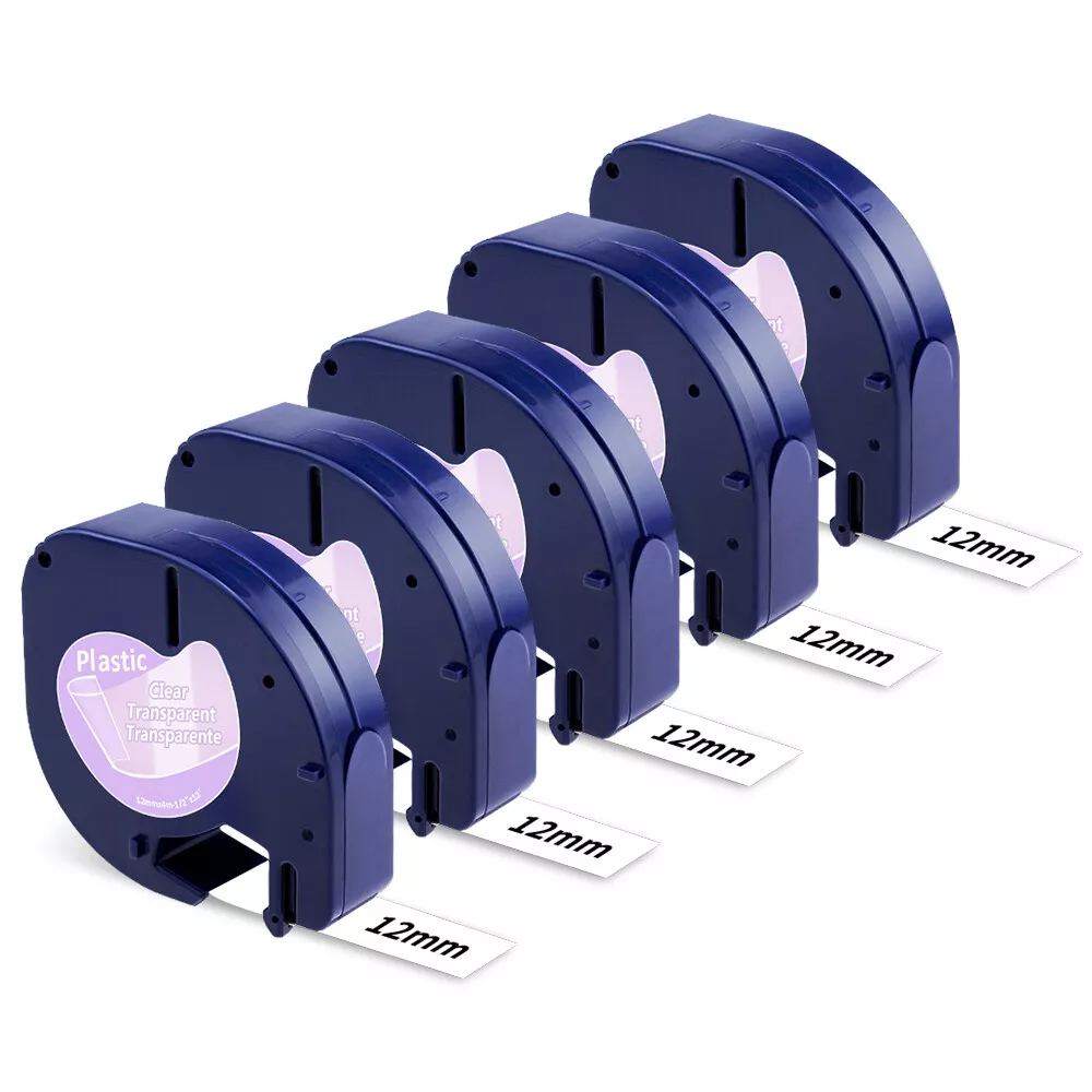 Zyne -5Pk 16952 12267 12Mm Clear Tape Dymo Letratag Refills Lt-100H ...