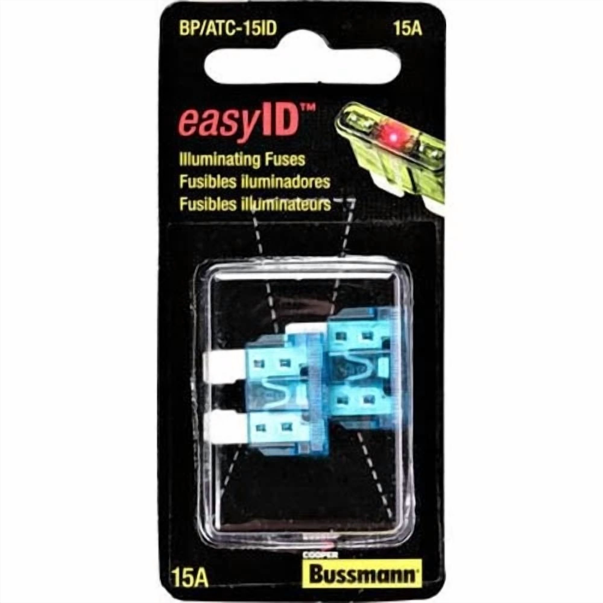 Zyne -Bussmann Bp/Atc-15Id Easyid Illuminating Blade Fuse, (Pack Of 2 ...