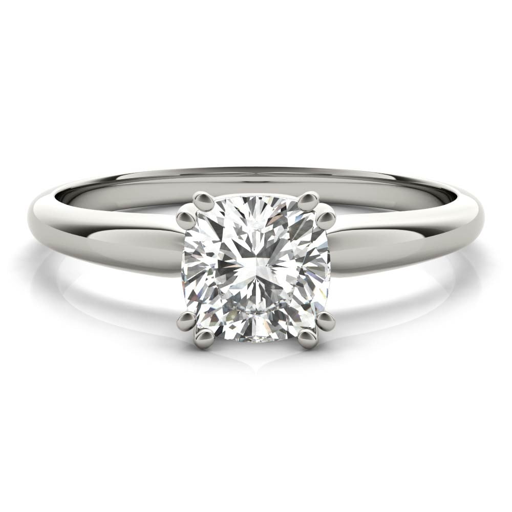 Zyne Jewel 2 Ct Asscher Cut Solitaire Diamond Ring for Her - 14K White Gold Over - Women's ...