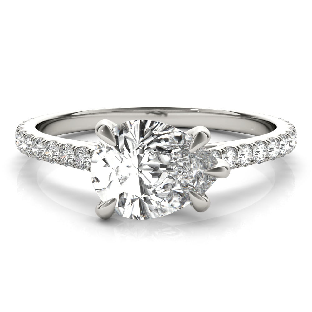 Zyne Jewelry 2.02 Ct Excellent Pear Cut East-West Engagement Ring for ...