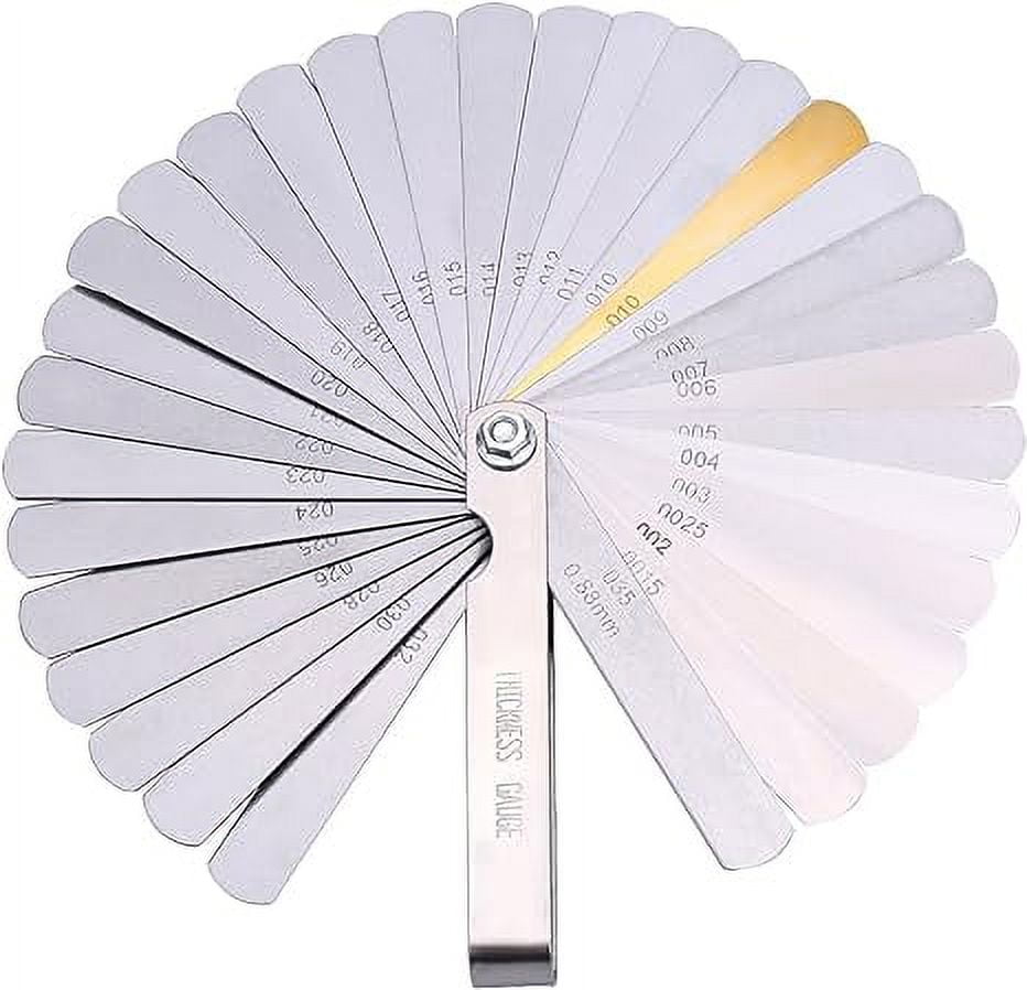Zynic 1Pc 32 Stainless Steel Blades Feeler Gauge Dual Marked Metric and Imperial Gap Gauge ...