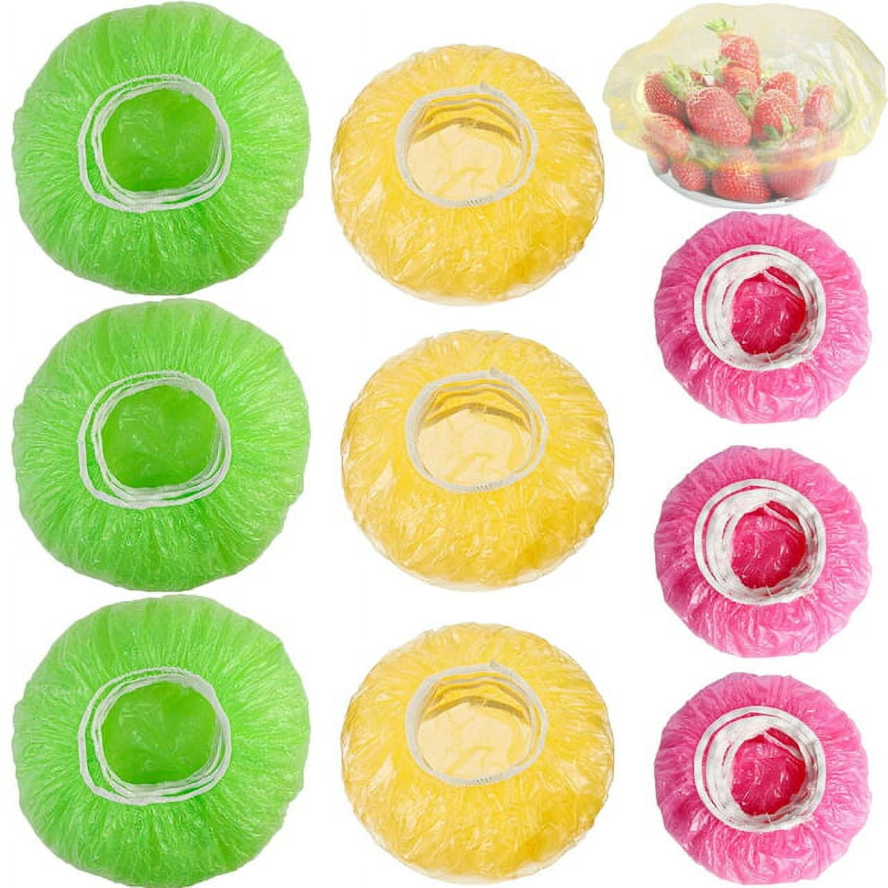 Zynic 24 Pack Reusable Elastic Food Bowl Covers, Large Stretch ...
