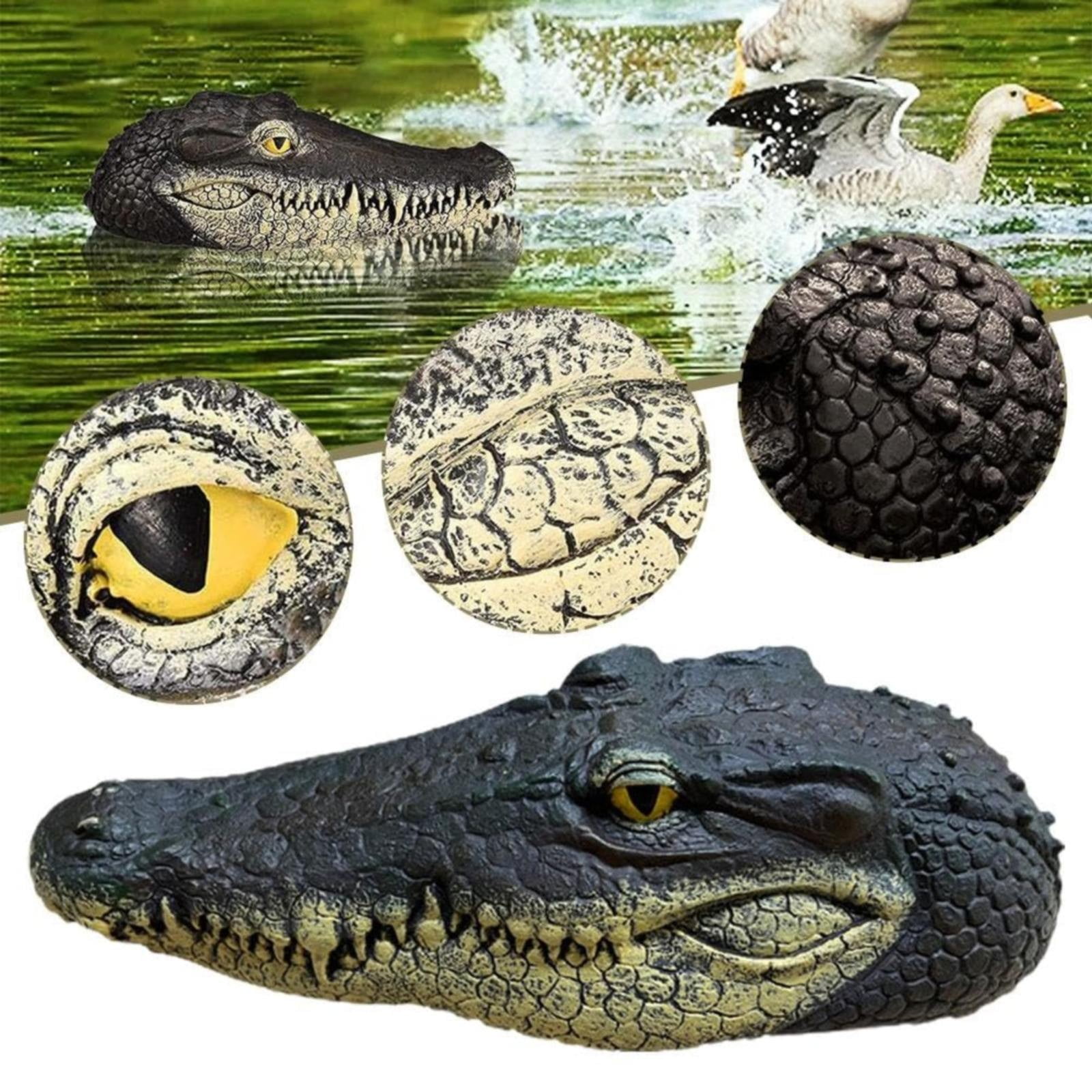 Zynic Crocodile Pool Floating Crocodile Head Bait Sculptures & Statues ...