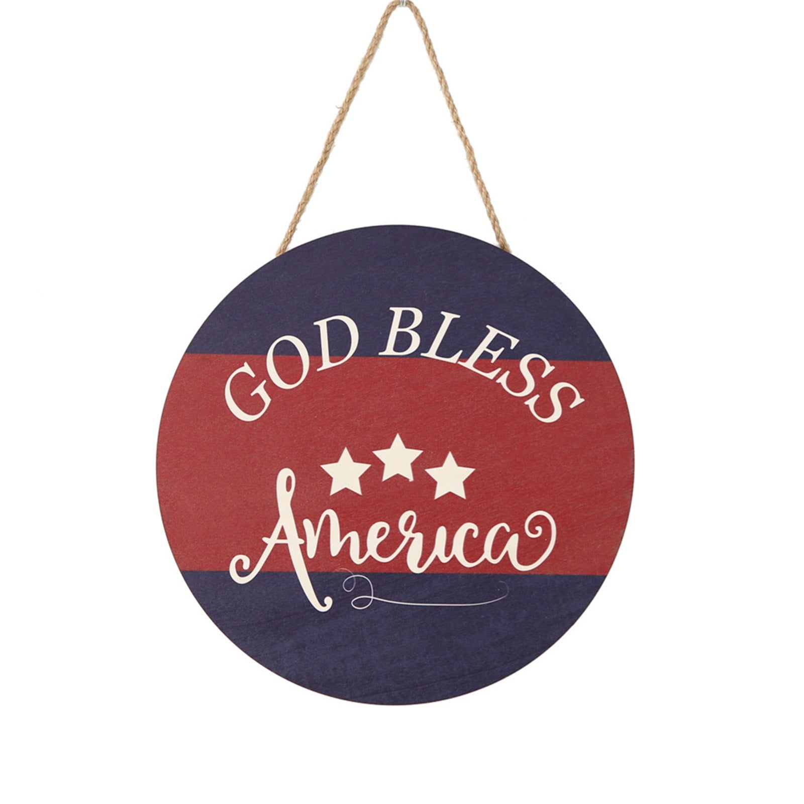 Zynic God America Patriotic Sign For Front Door Decor American Stripes