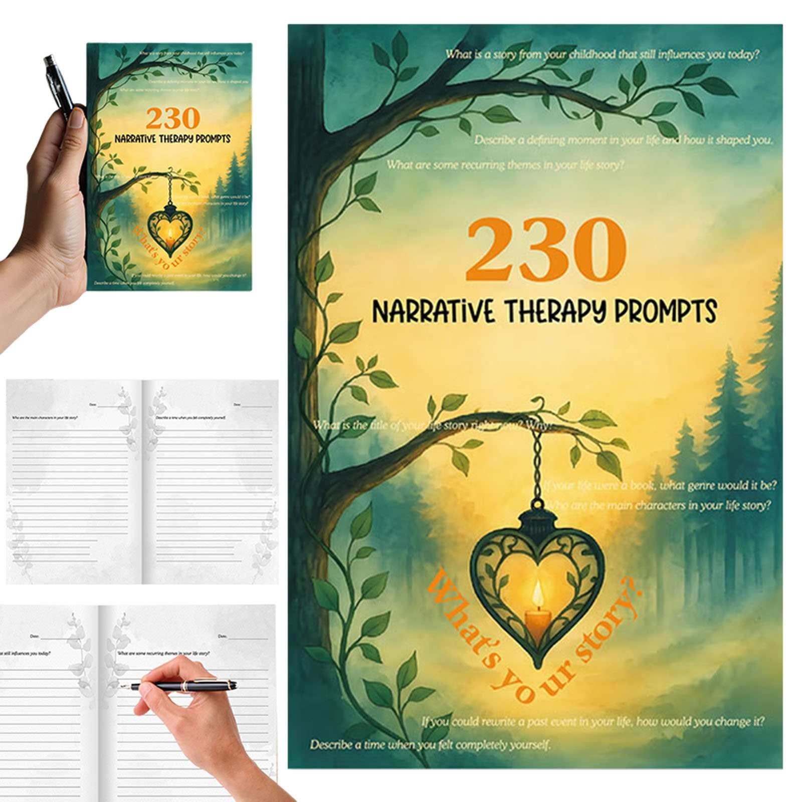 Zynic Journal: 230 Guided Prompts For Self Mental Health Workbook ...