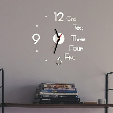 Wall Digital Clock Diy 3D Mirror Surface Sticker Home Office Decor ...