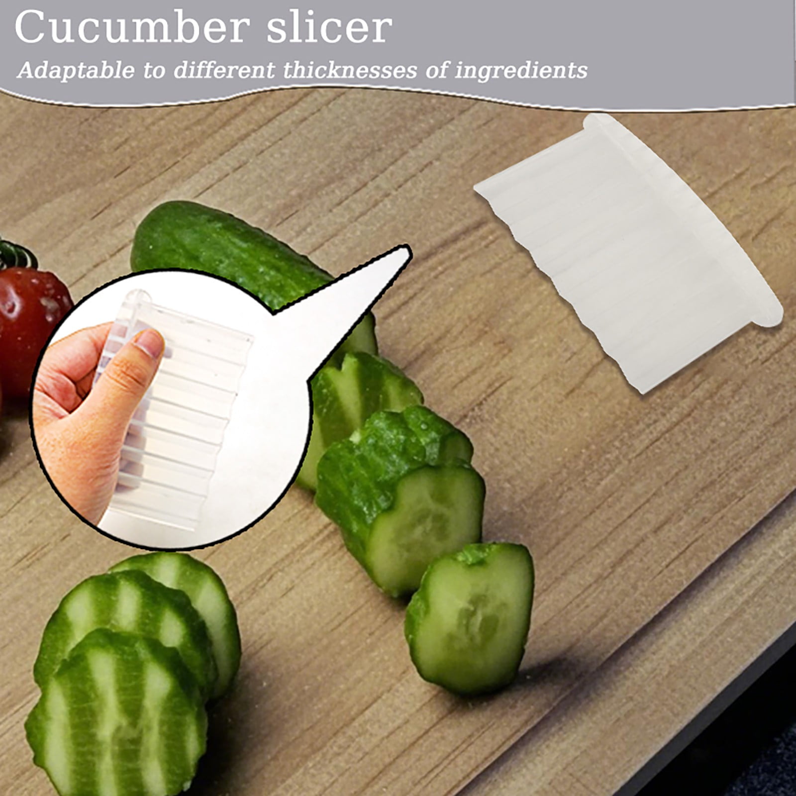 Zynic "Plastic Cucumber Slicer Effortless And Precise Slicing Tool For ...