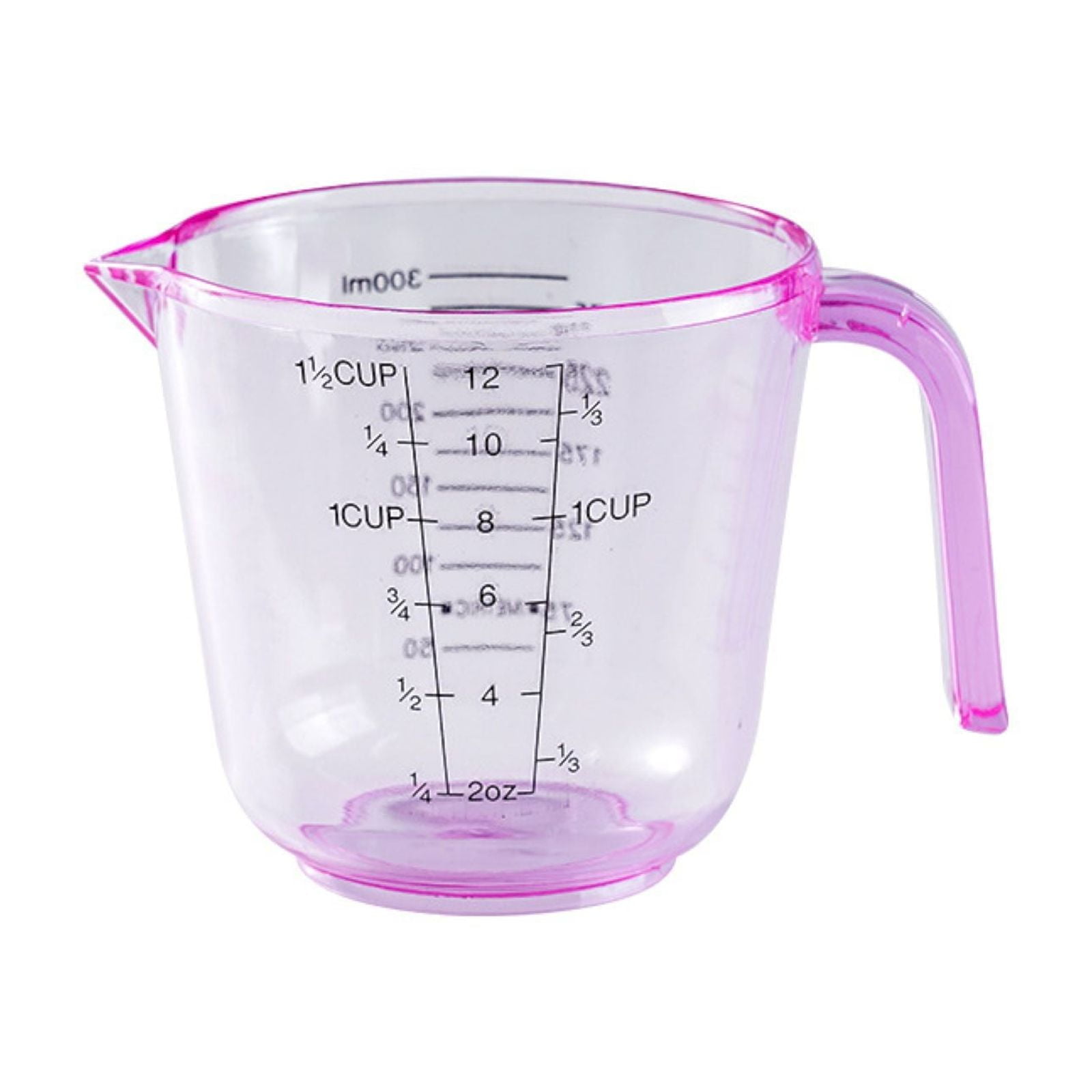 Zynic Plastic Measuring Jug | 600ml/300ml/150ml | Clear | Lightweight ...