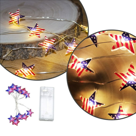 Lighted Flag Window Decoration